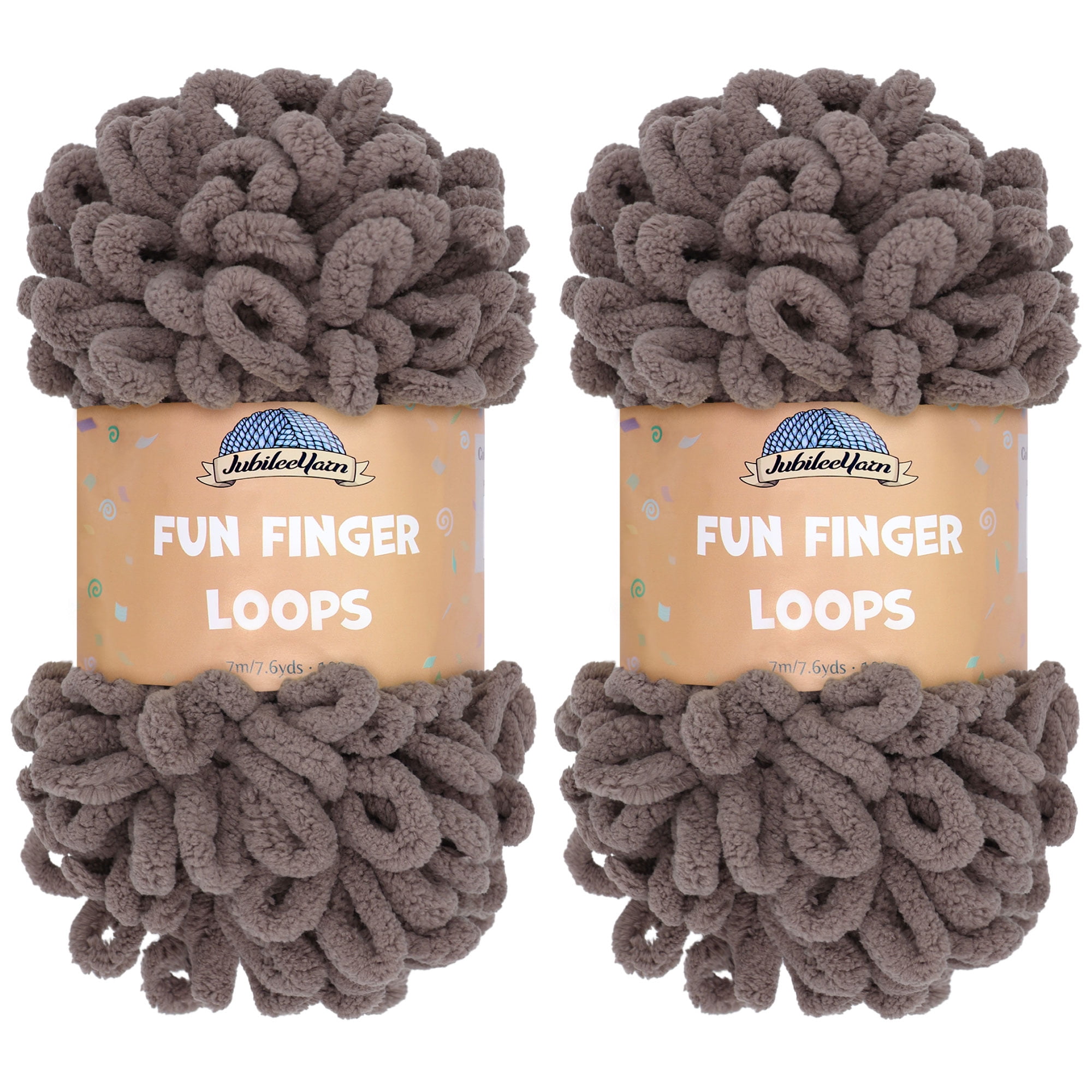 JubileeYarn Fun Finger Loops Yarn - Jumbo Polyester - 100g/Skein ...