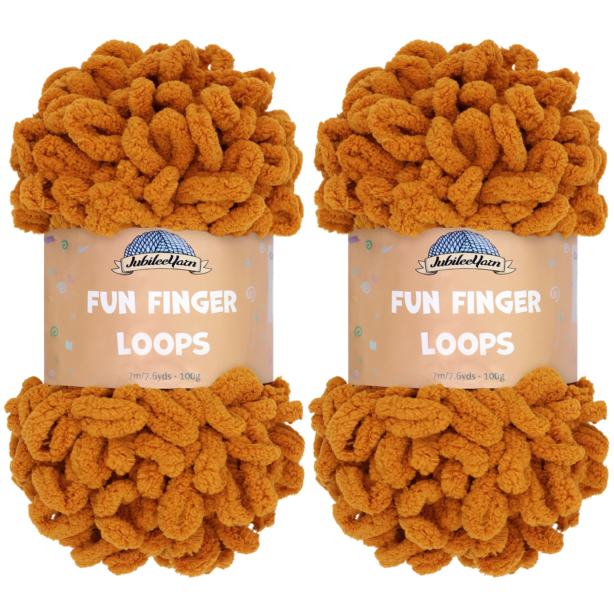 JubileeYarn Fun Finger Loops Yarn - Jumbo Polyester - 100g/Skein ...