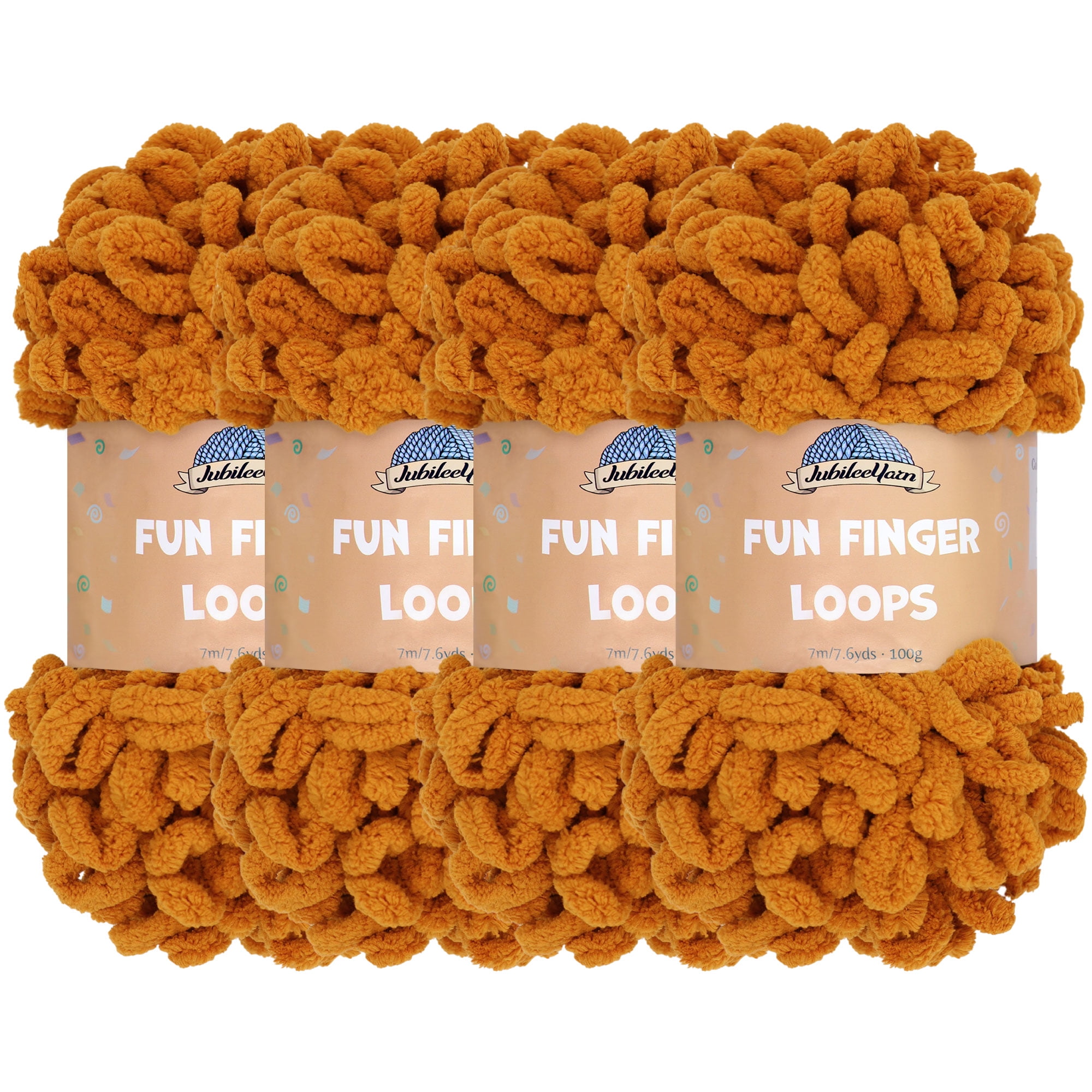 JubileeYarn Fun Finger Loops Yarn - Jumbo Polyester - 100g/Skein ...
