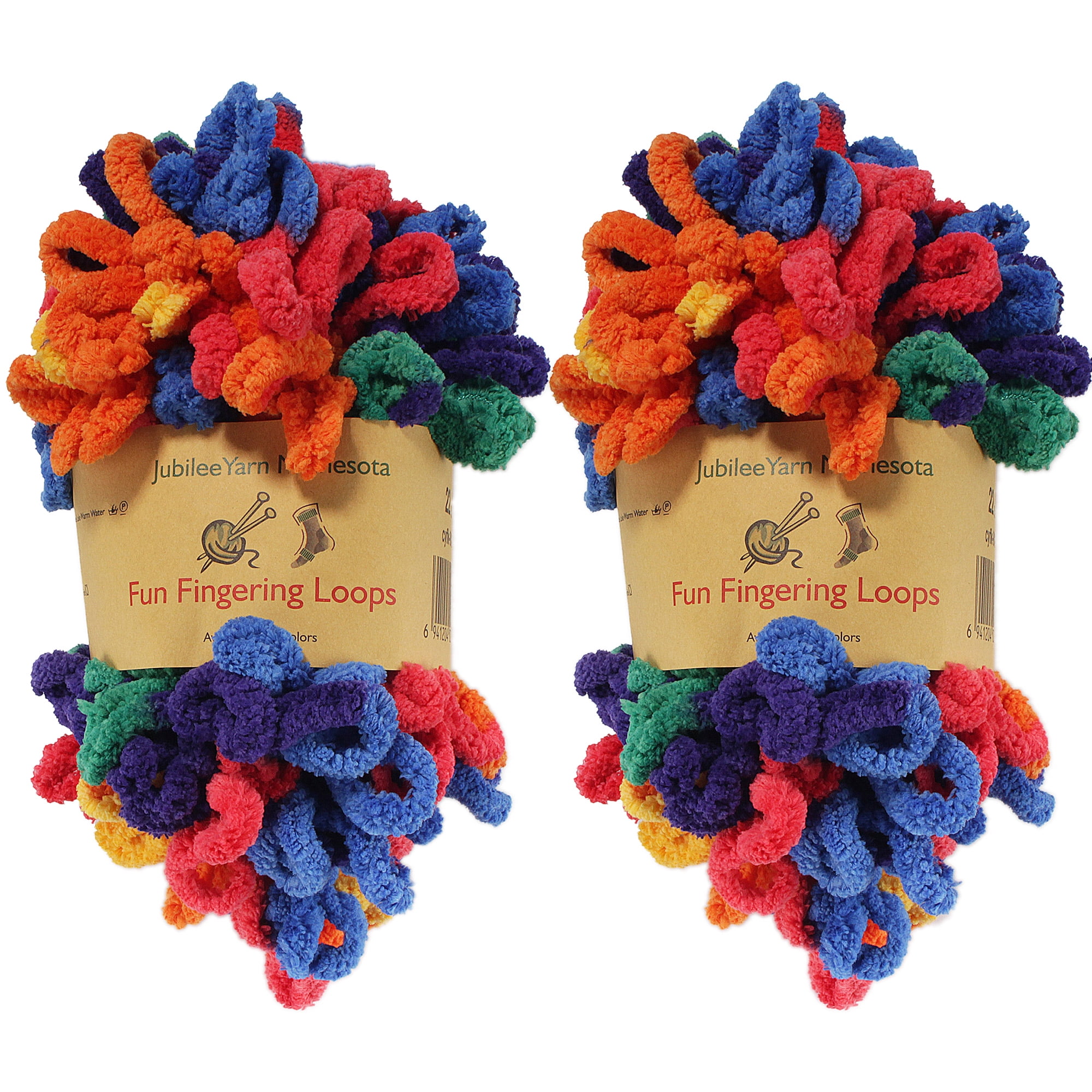 JubileeYarn Fun Finger Loops Yarn - Jumbo Polyester - 100g/Skein ...