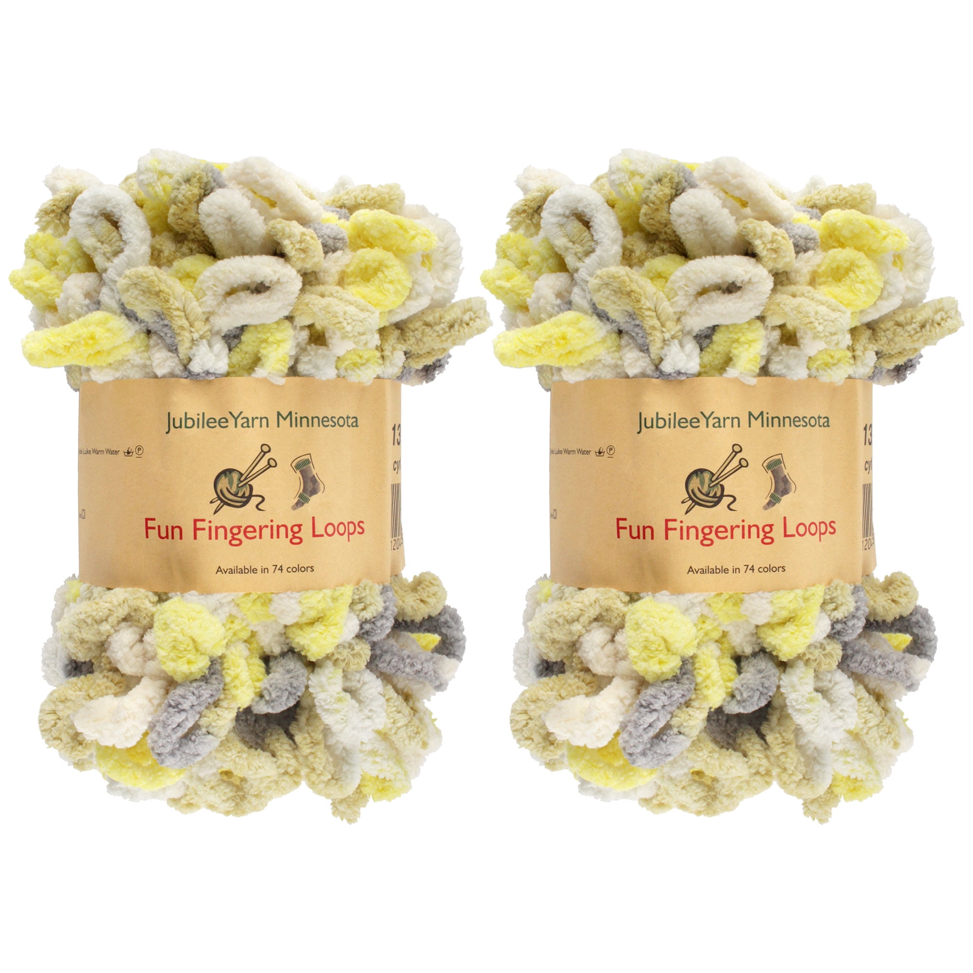 JubileeYarn Fun Finger Loops Yarn - Polyester Jumbo Loop Yarn - 100g ...