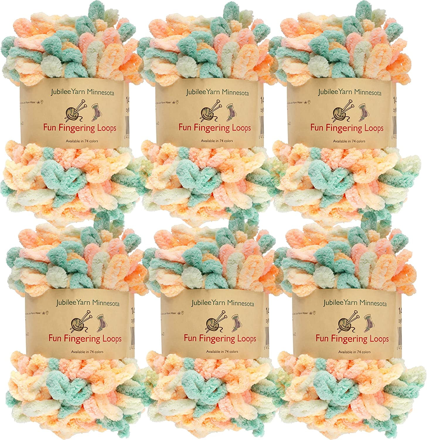 JubileeYarn Fun Finger Loops Yarn - Polyester Jumbo Loop Yarn - 100g ...