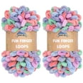 JubileeYarn Fun Finger Loops Yarn - Jumbo Polyester - 100g/Skein - Eros ...