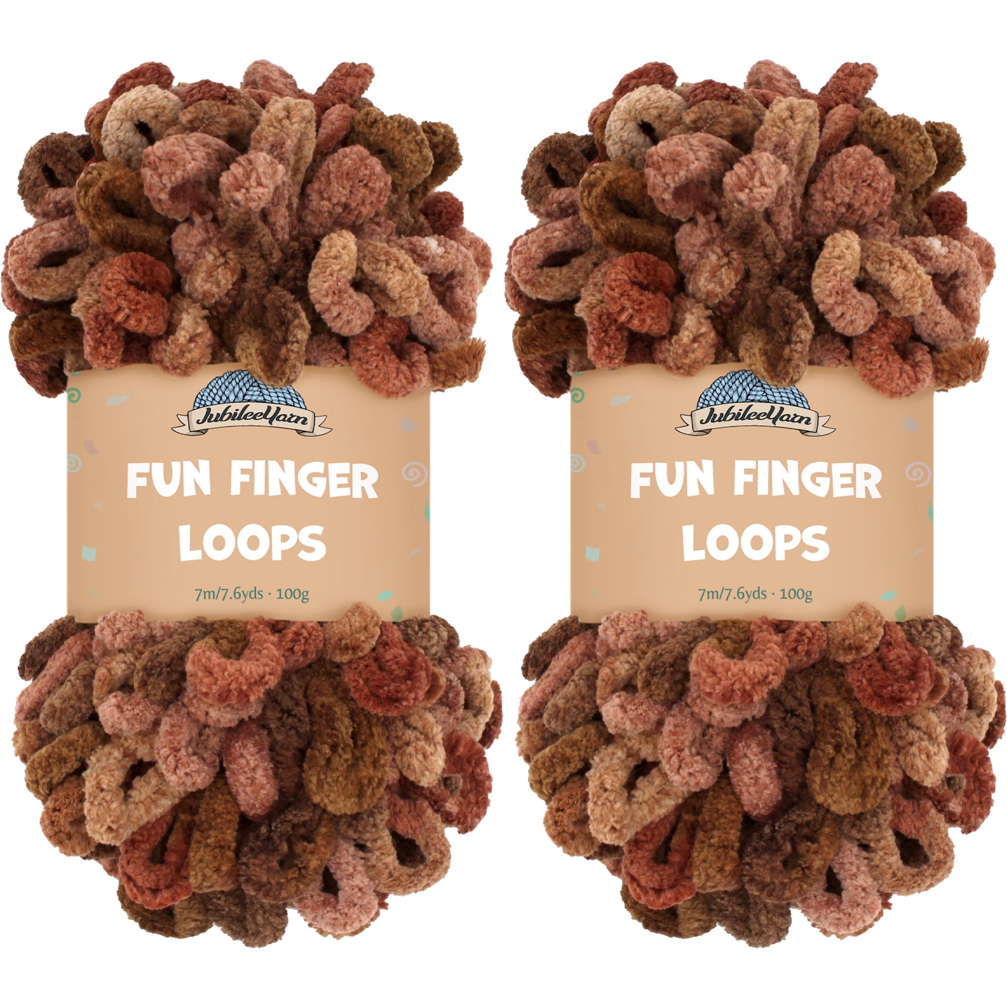 JubileeYarn Fun Finger Loops Yarn - 100% Polyester Jumbo Craft Yarn ...
