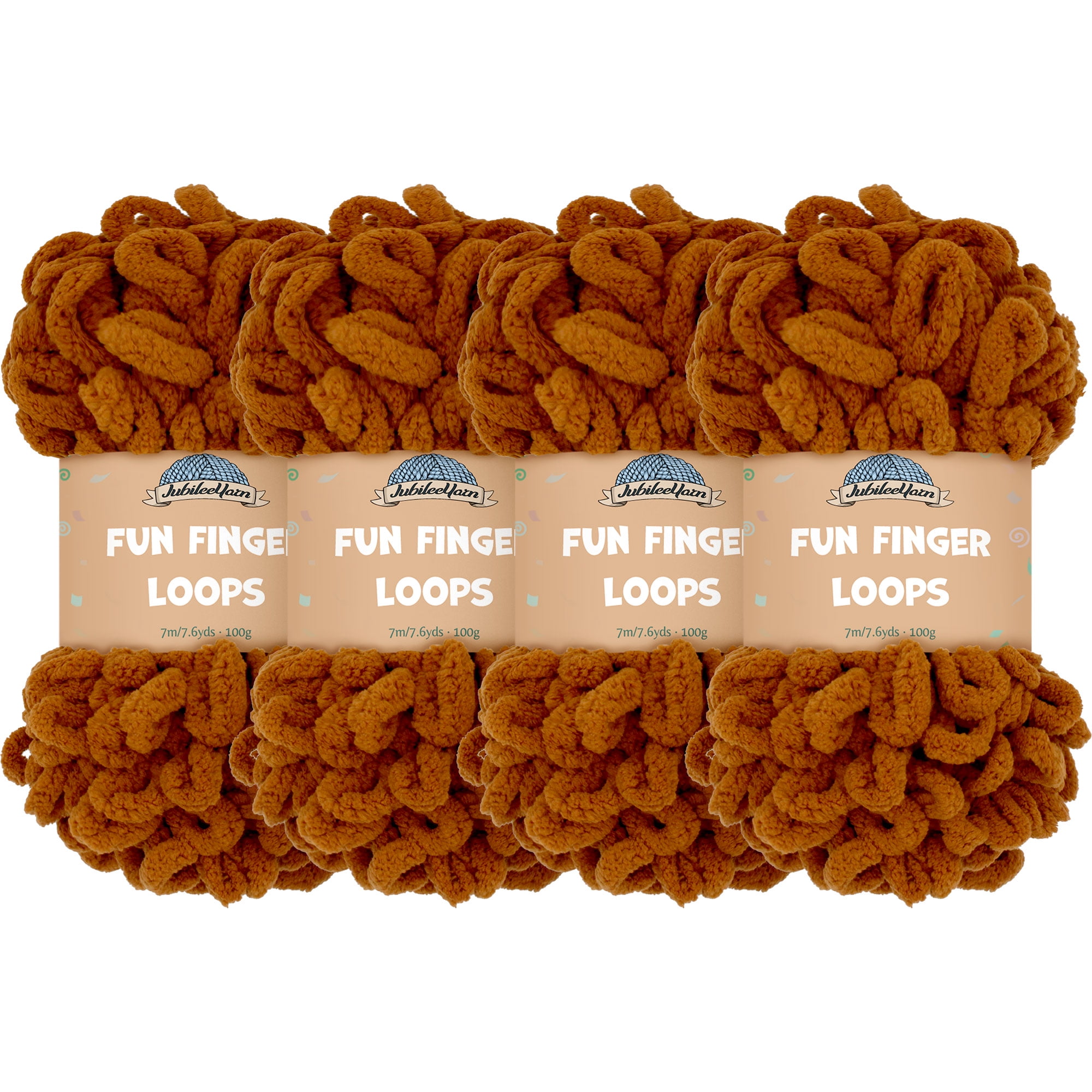 JubileeYarn Fun Finger Loops Yarn - Jumbo Polyester - 100g/Skein ...