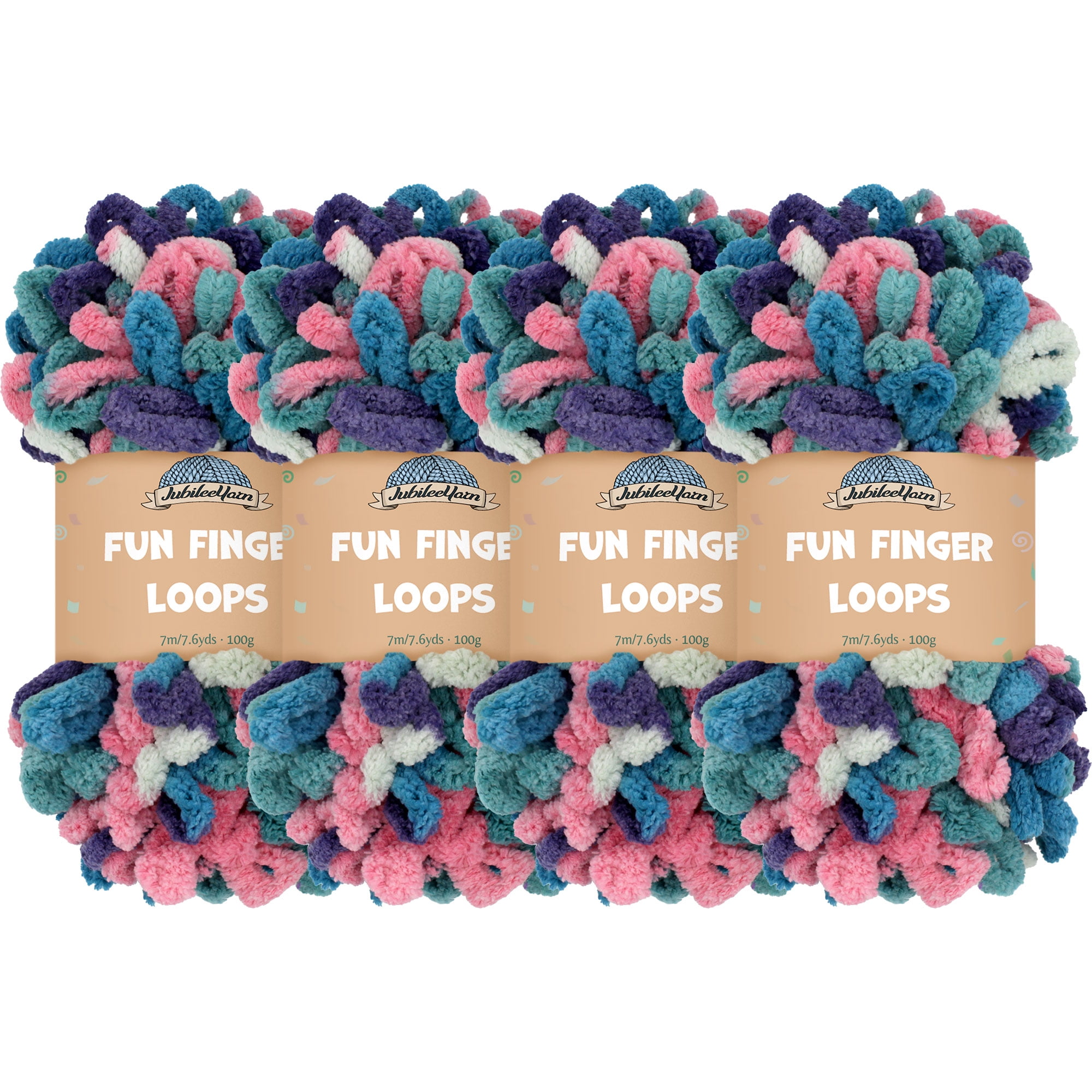 JubileeYarn Chunky Knitting Crafts - Finger Loops Yarn - 100g/Skein ...