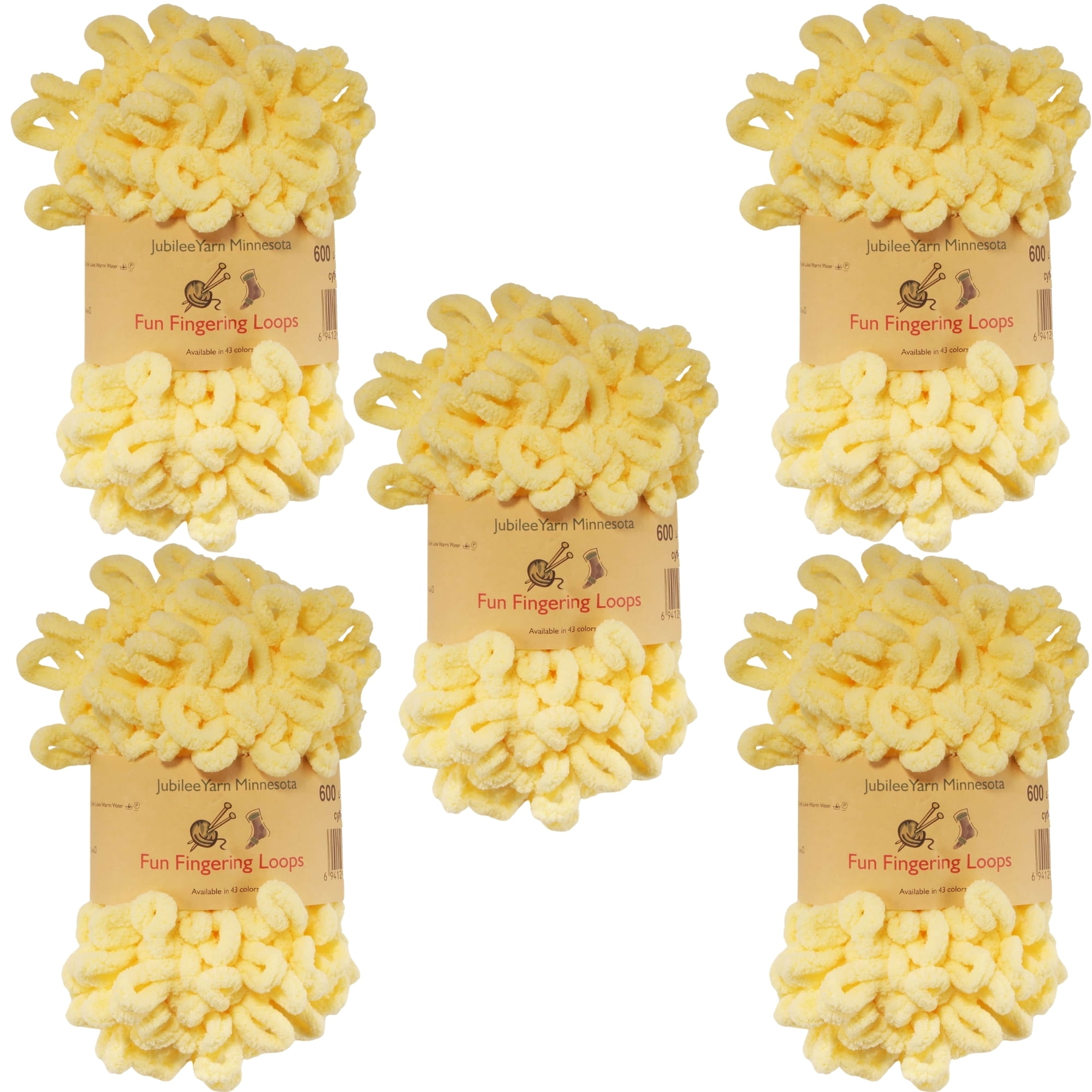 JubileeYarn Fun Finger Loops Yarn - Jumbo Polyester - 100g/Skein ...