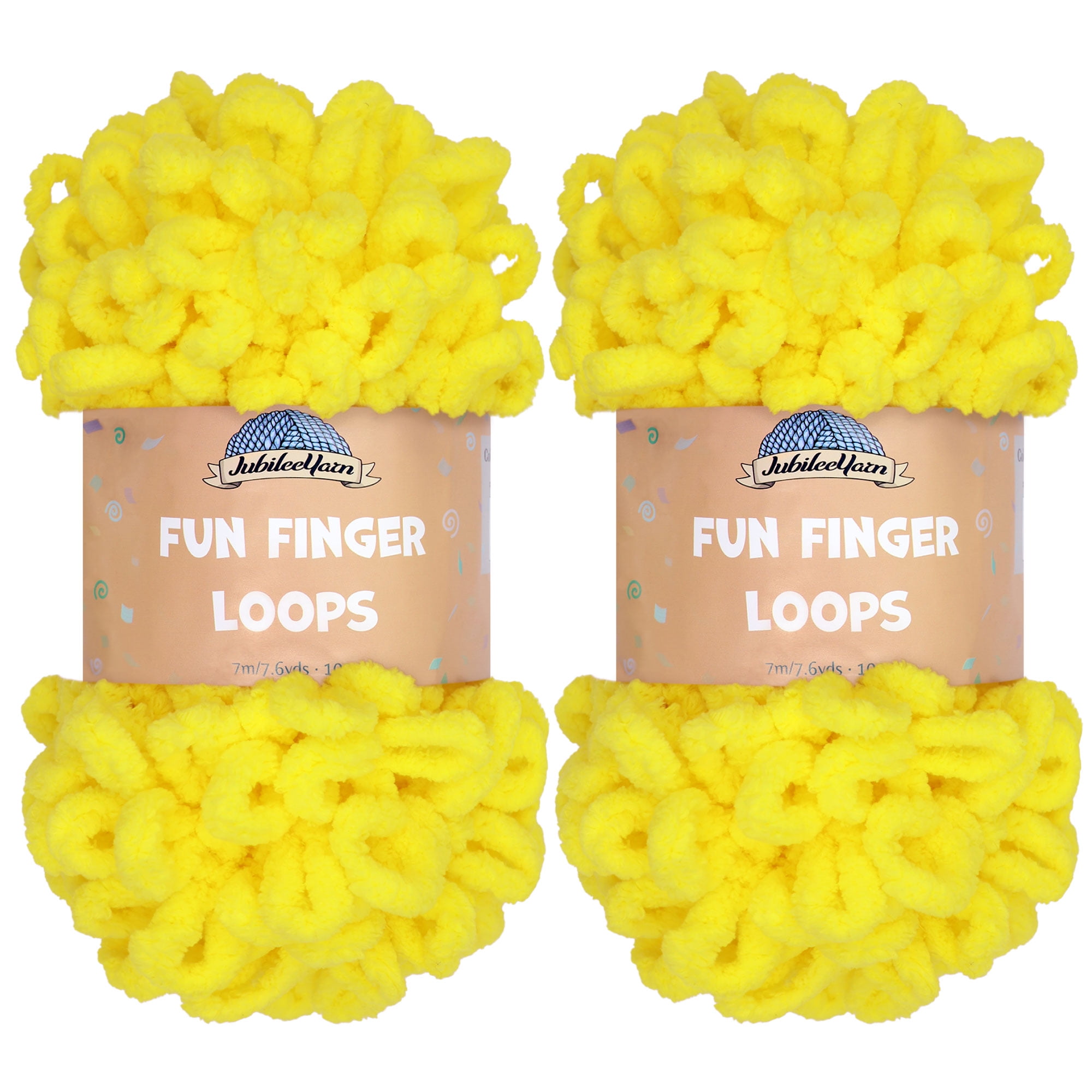 JubileeYarn Fun Finger Loops Yarn - Jumbo Polyester - 100g/Skein ...