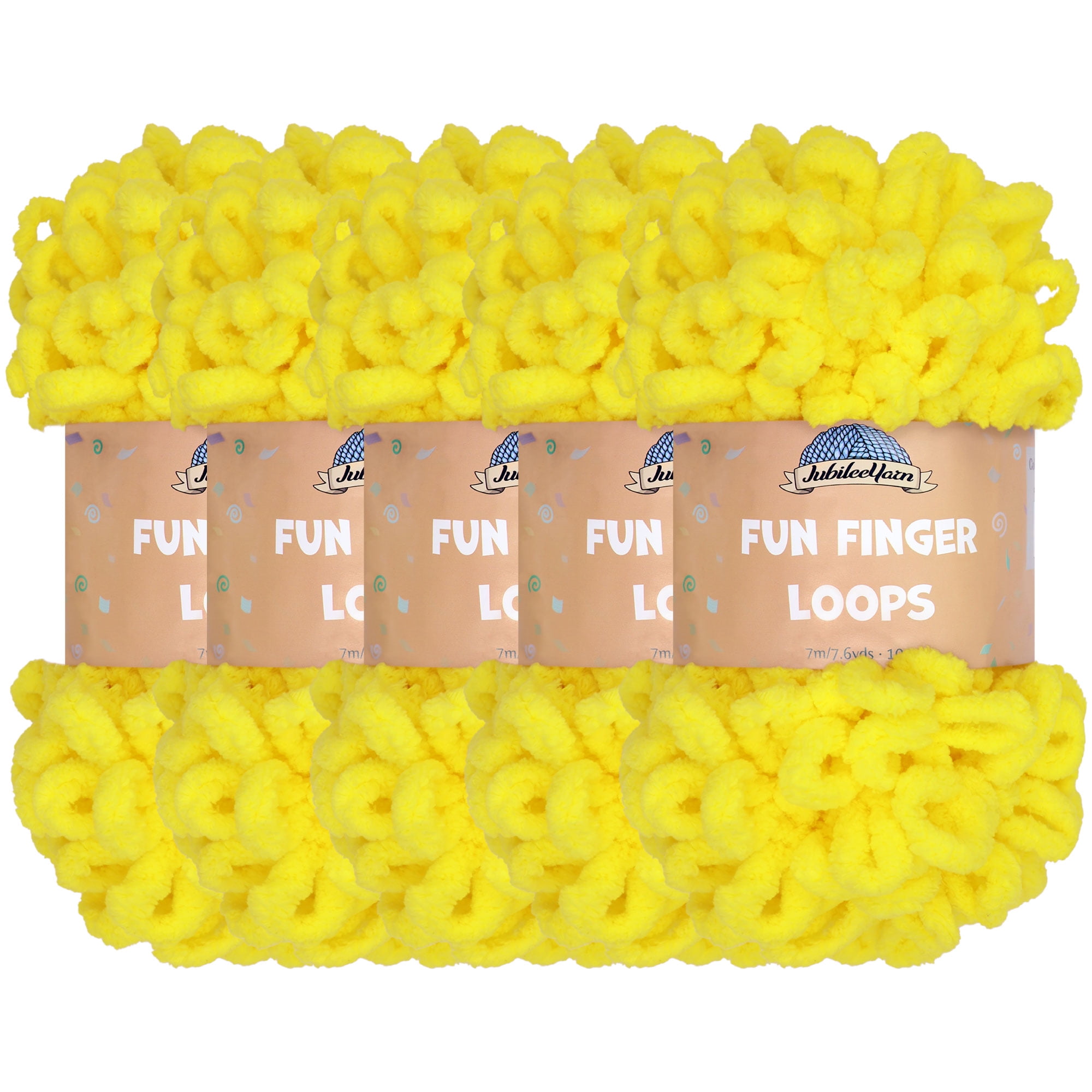 JubileeYarn Fun Finger Loops Yarn - Jumbo Polyester - 100g/Skein ...