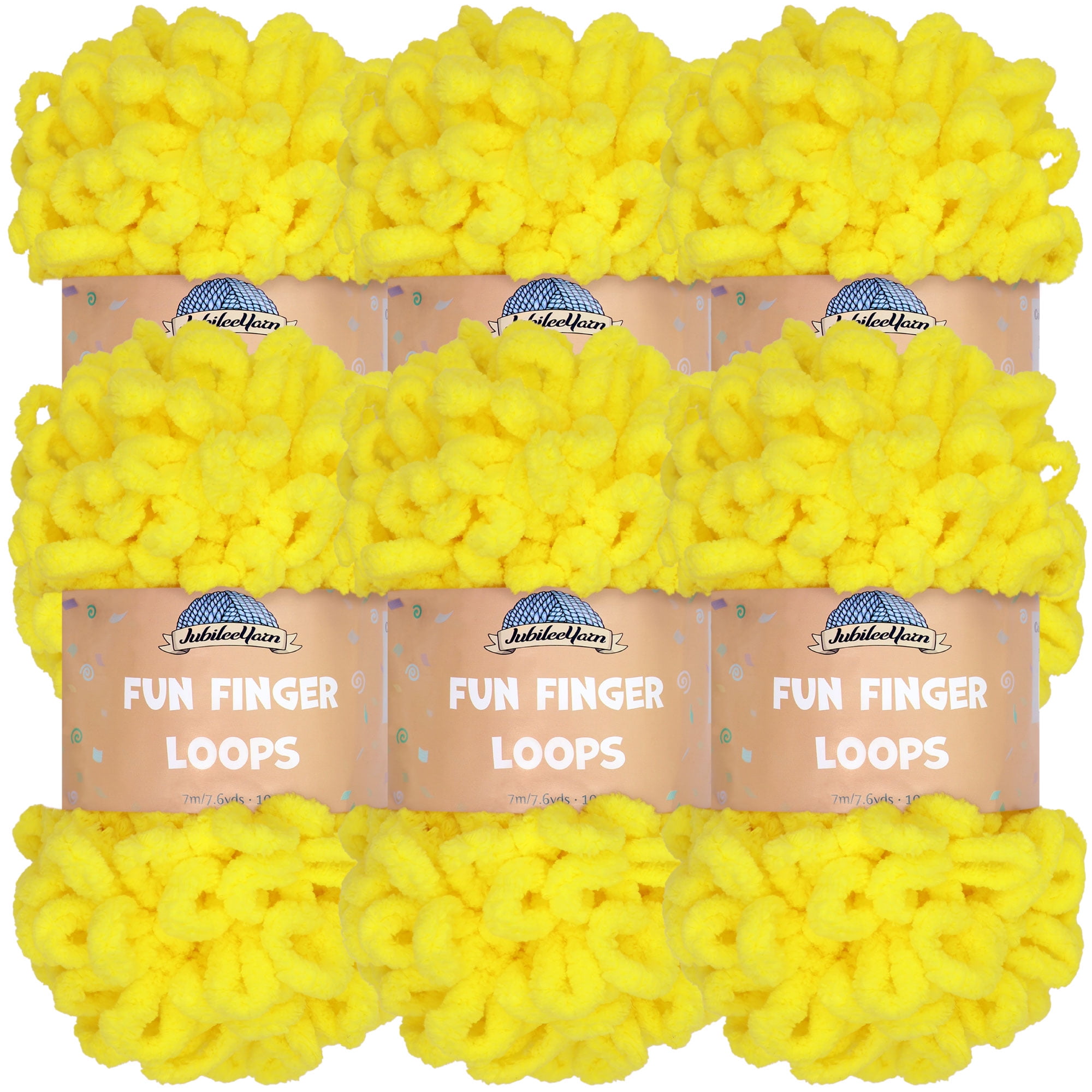 JubileeYarn Fun Finger Loops Yarn - Jumbo Polyester - 100g/Skein ...