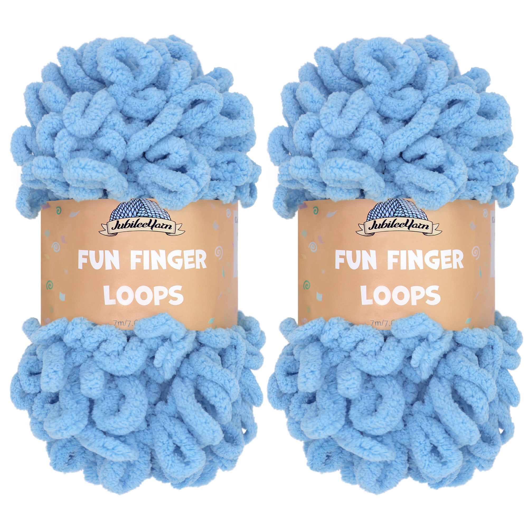 JubileeYarn Fun Finger Loops Yarn - Jumbo Polyester - 100g/Skein ...