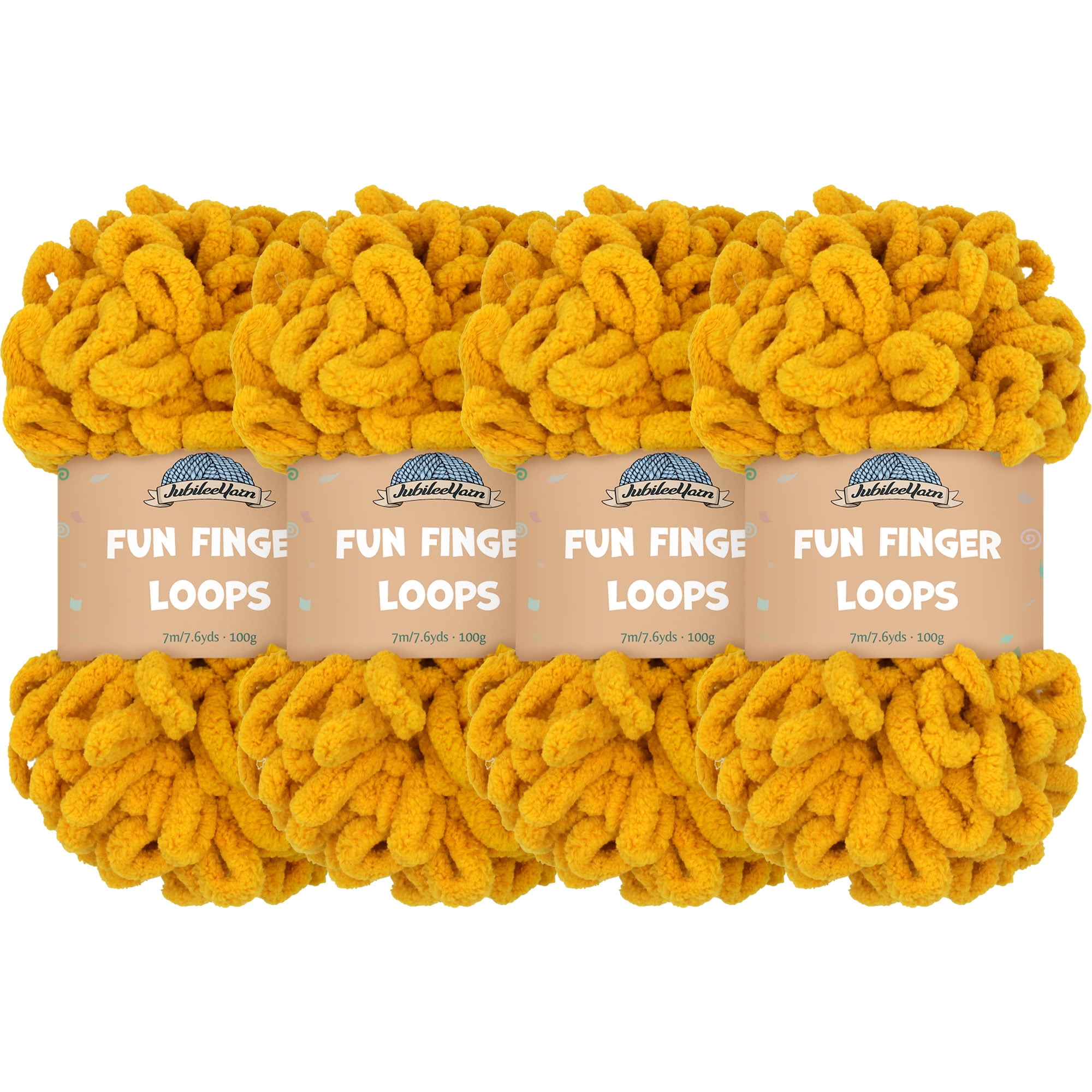 JubileeYarn Fun Finger Loops Yarn - Jumbo Polyester - 100g/Skein ...