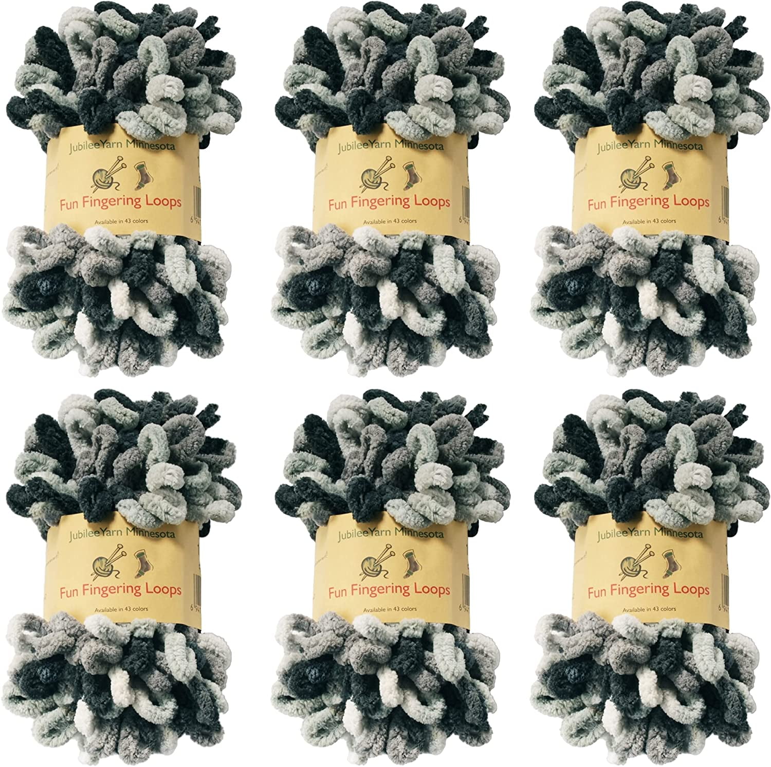 JubileeYarn Fun Finger Loops Yarn - Polyester Jumbo Loop Yarn - 100g ...