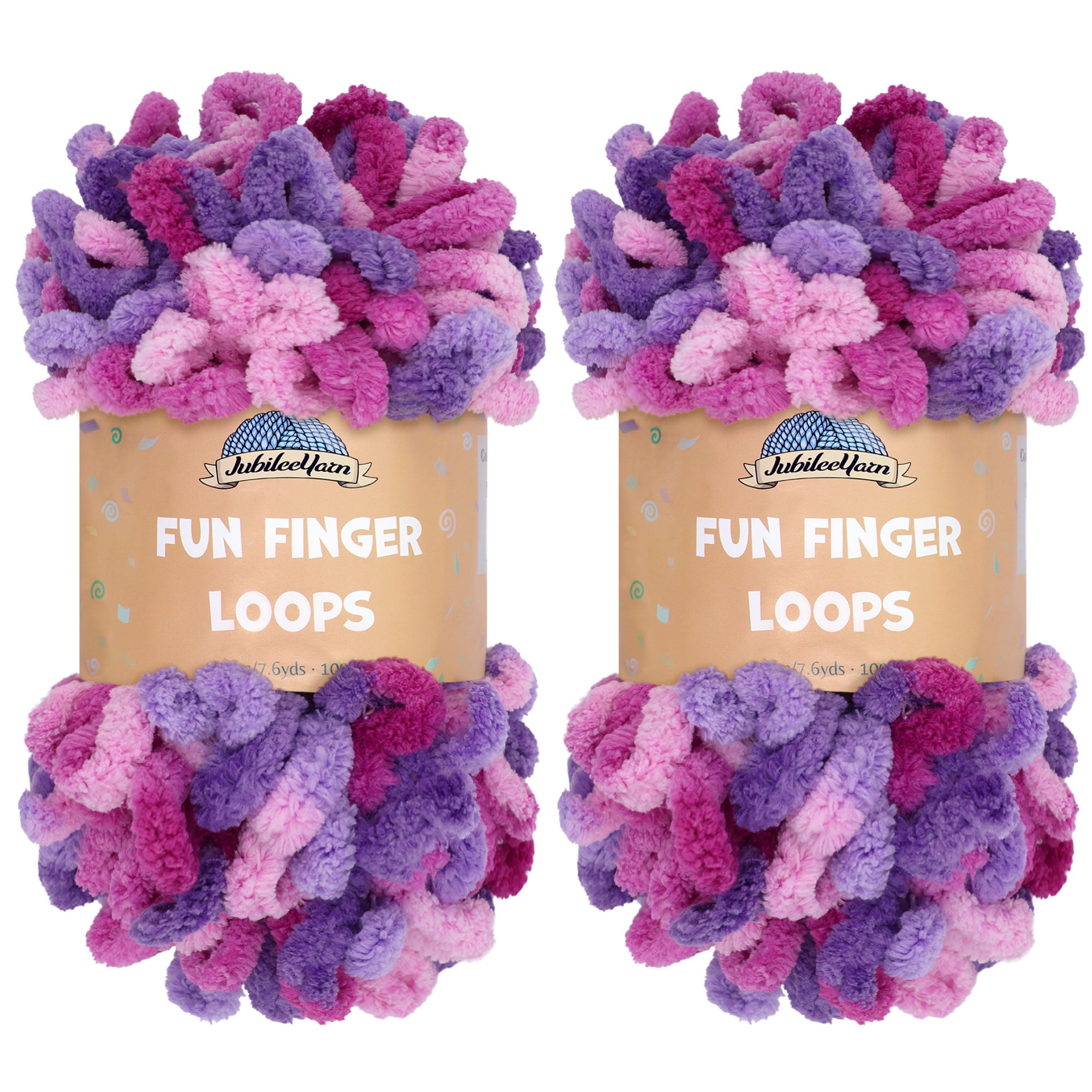JubileeYarn Fun Finger Loops Yarn - Jumbo Polyester - 100g/Skein - Nyx ...