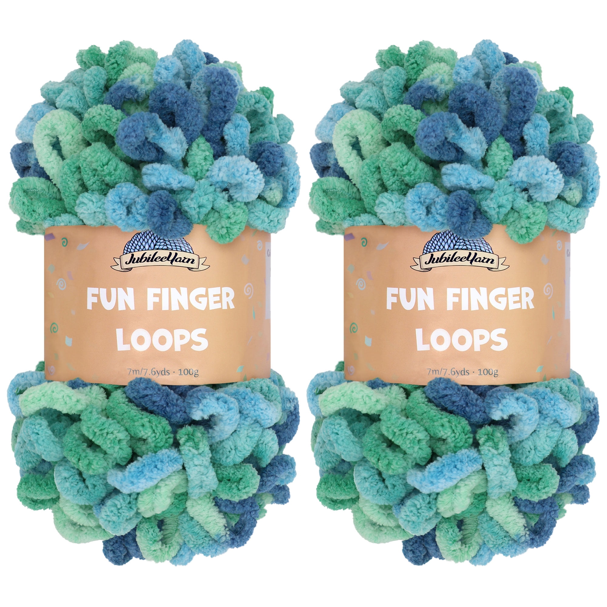 JubileeYarn Fun Finger Loops Yarn - Jumbo Polyester - 100g/Skein ...