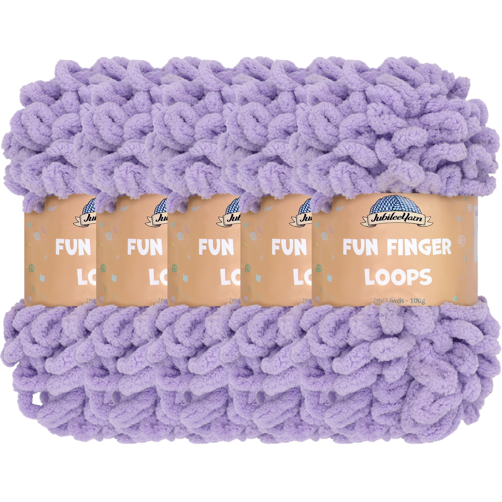 JubileeYarn Fun Finger Loops Yarn - Jumbo Polyester - 100g/Skein ...