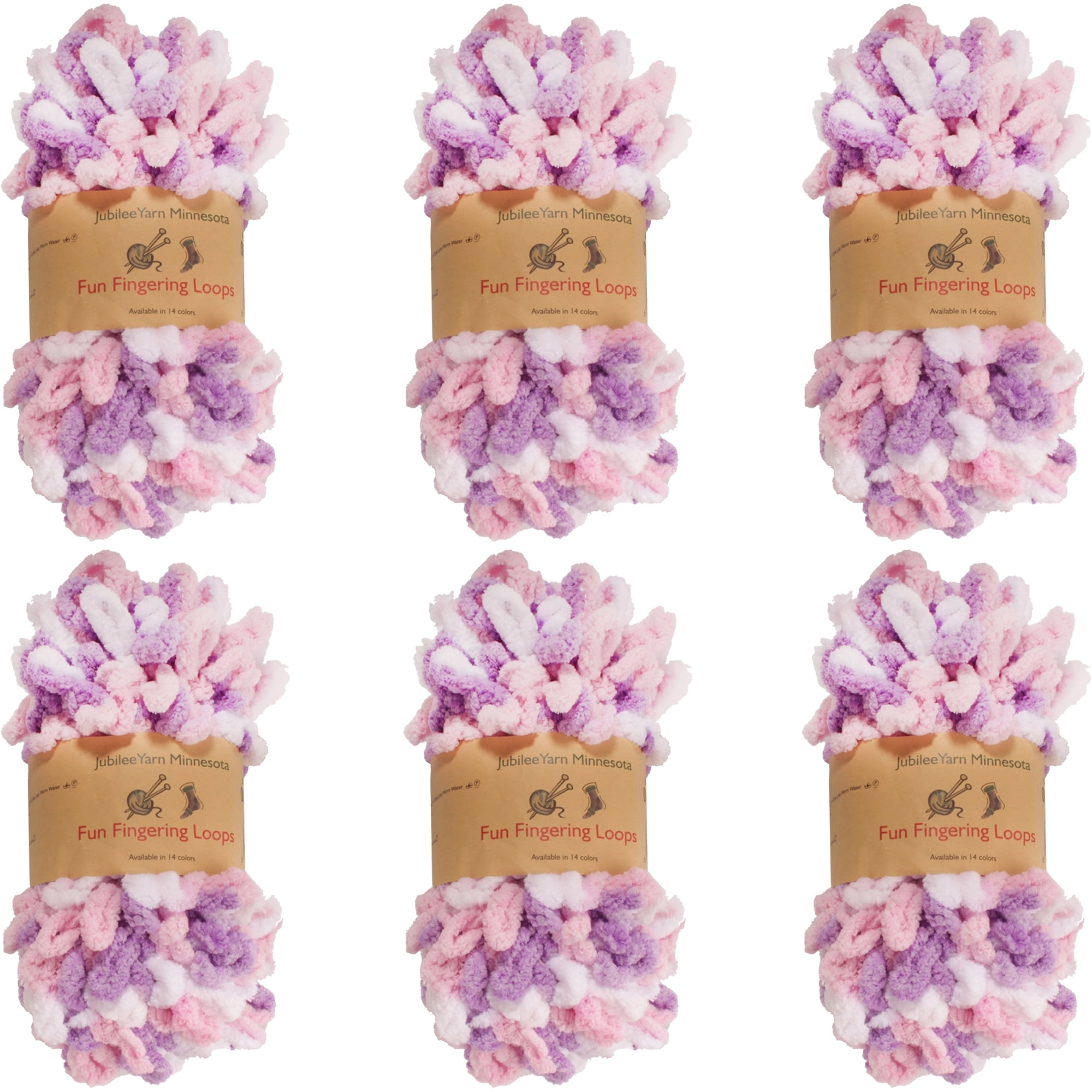 JubileeYarn Fun Finger Loops Yarn - Jumbo Polyester - 100g/Skein ...