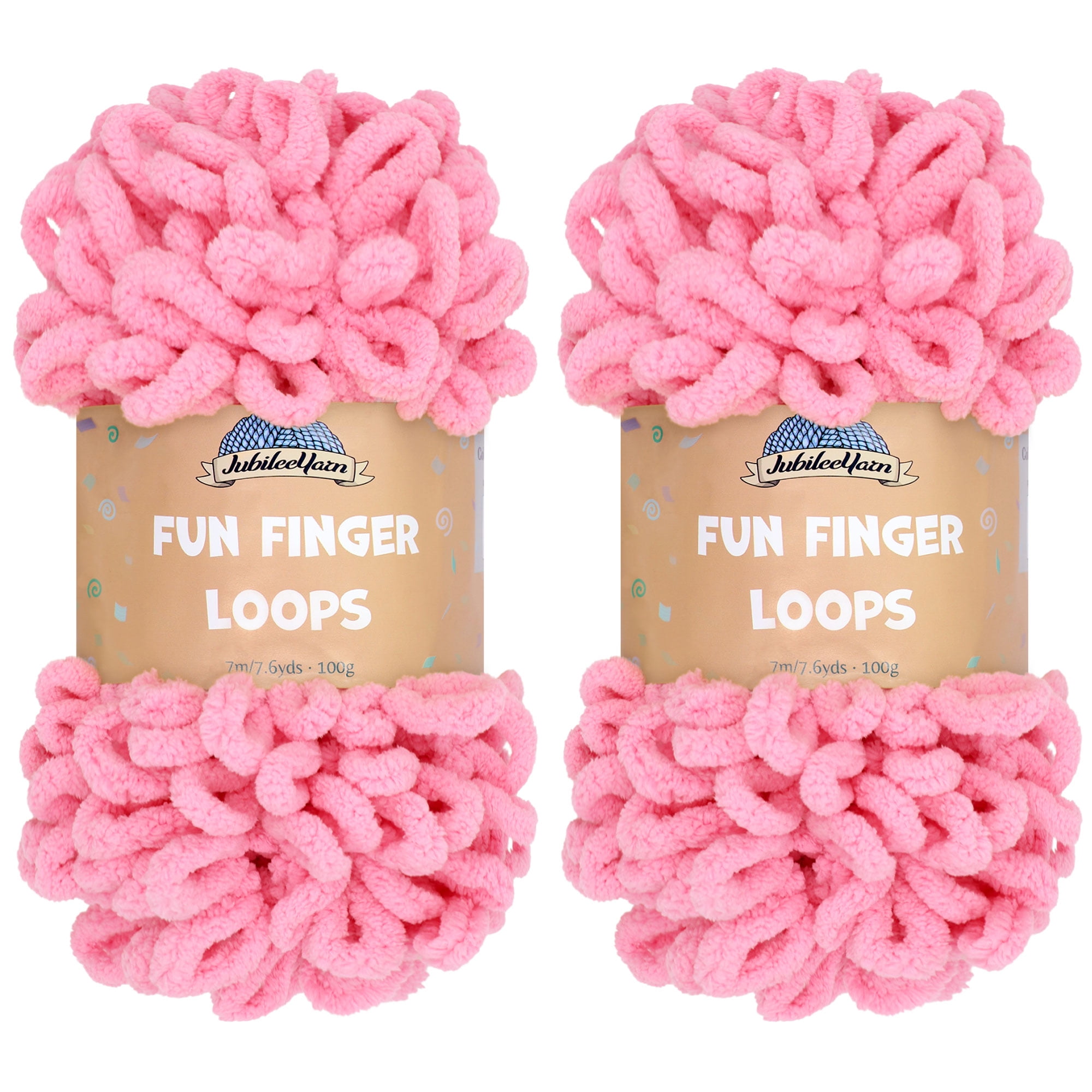 JubileeYarn Fun Finger Loops Yarn - Jumbo Polyester - 100g/Skein ...