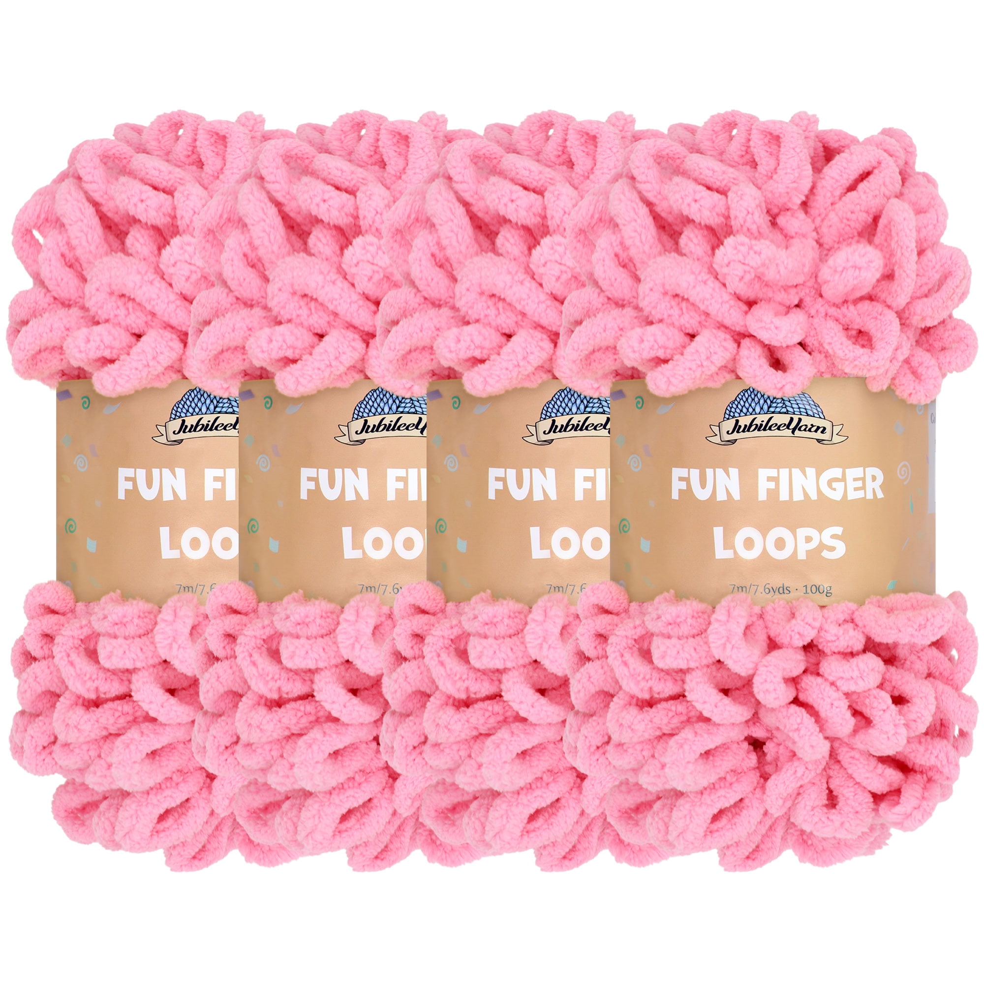 JubileeYarn Fun Finger Loops Yarn - Jumbo Polyester - 100g/Skein ...