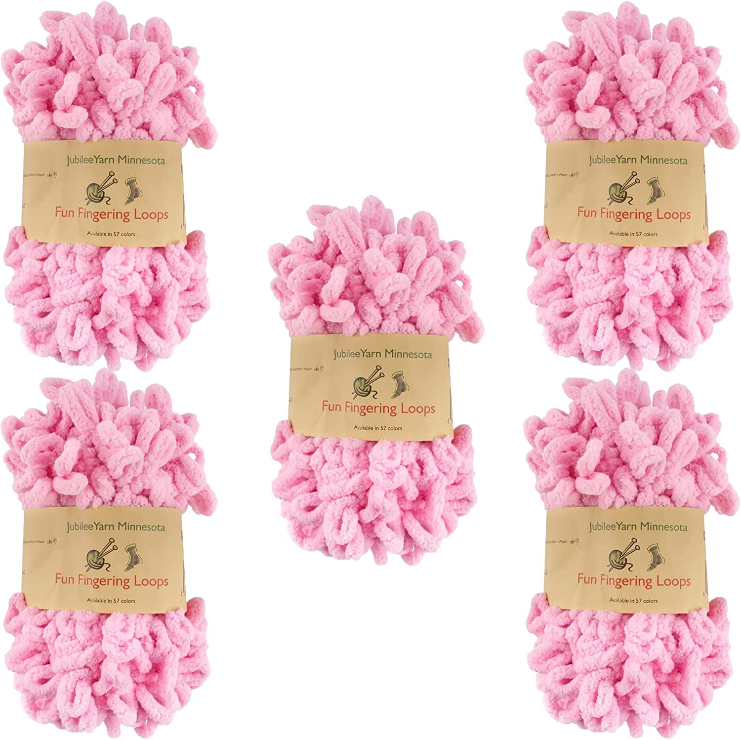 JubileeYarn Fun Finger Loops Yarn - Polyester Jumbo Loop Yarn - 100g ...