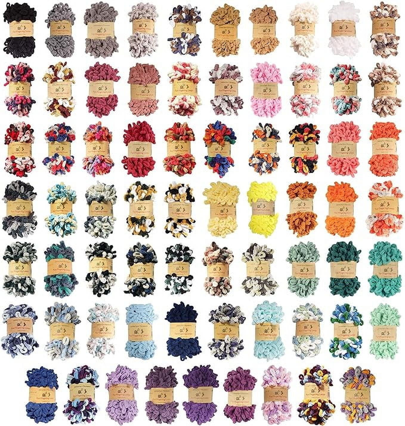 JubileeYarn Fun Finger Loops Yarn - Polyester Jumbo Loop Yarn - 100g ...