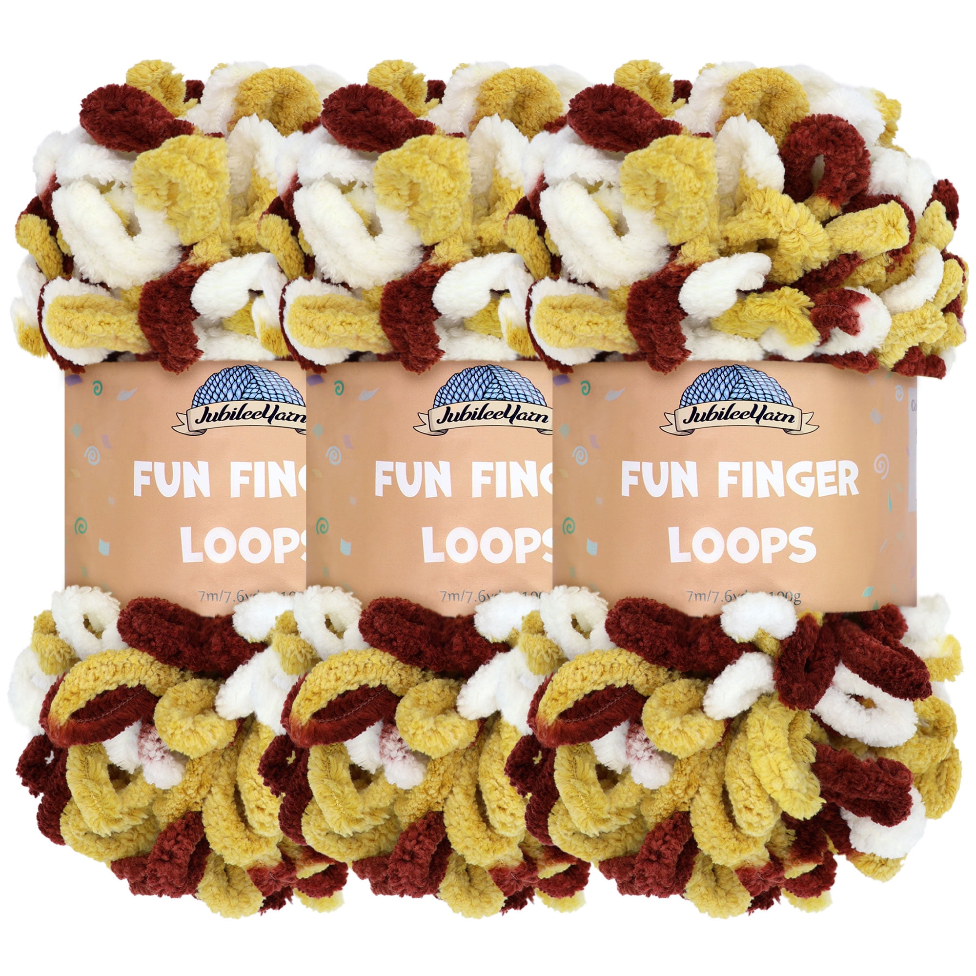 JubileeYarn Fun Finger Loops Yarn - Jumbo Polyester - Team Spirit ...