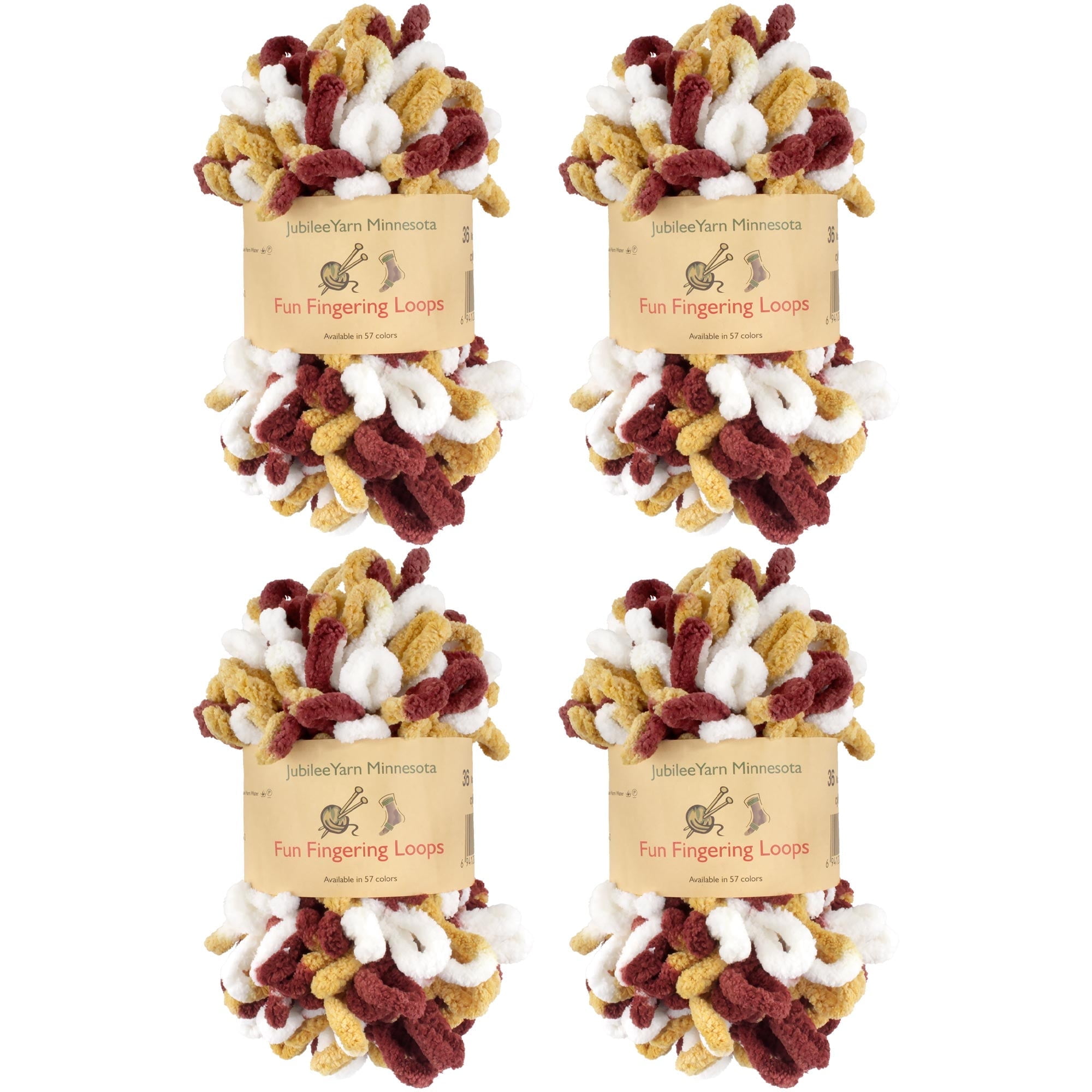 JubileeYarn Fun Finger Loops Yarn - Polyester Jumbo Loop Yarn - Team ...