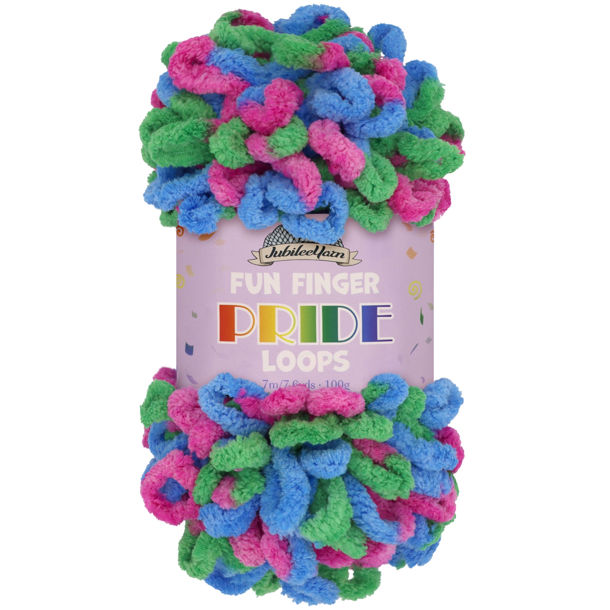 JubileeYarn Fun Finger Pride Loops Yarn - Jumbo Loop Yarn - 100g/Skein ...