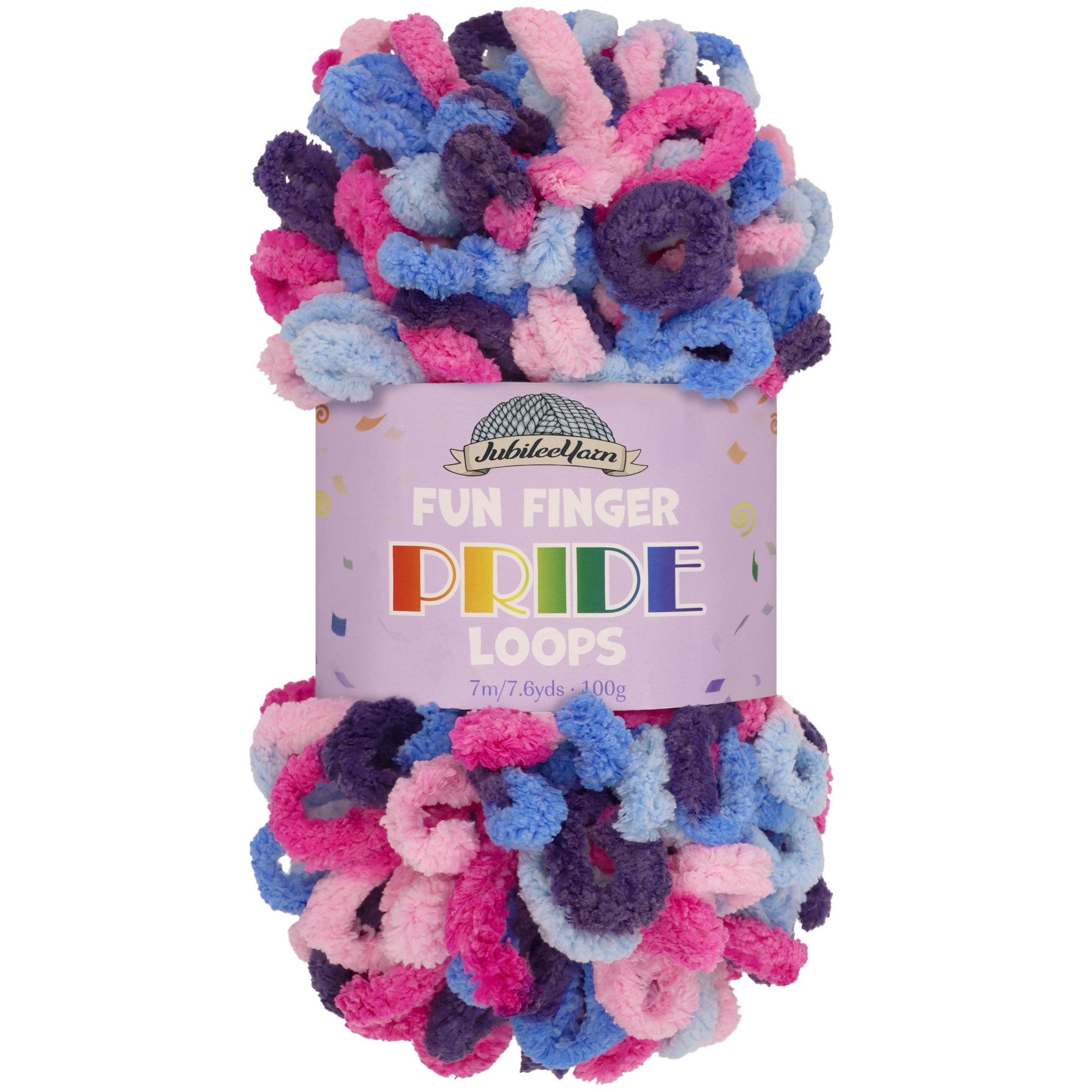 JubileeYarn Fun Finger Pride Loops Yarn - Jumbo Loop Yarn - 100g/Skein ...