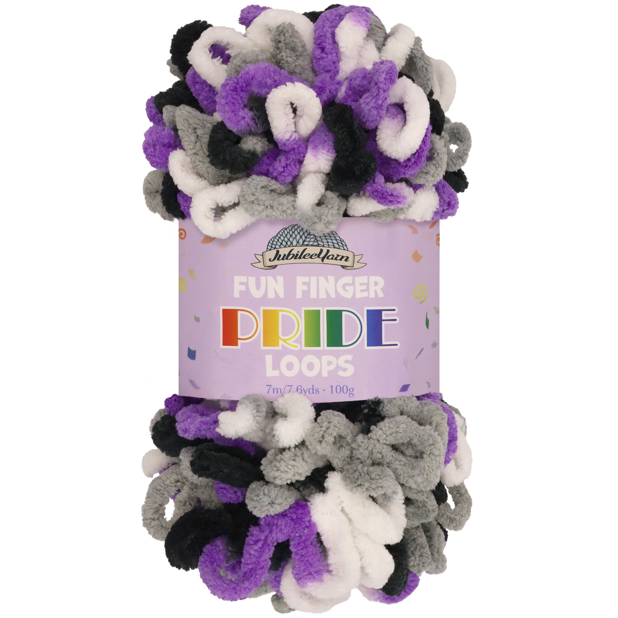 JubileeYarn Fun Finger Pride Loops Yarn - Jumbo Loop Yarn - 100g/Skein ...