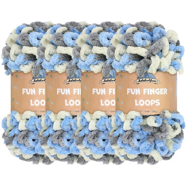 JubileeYarn Fun Fingering Loops Yarn - Finger Knitting Loop Yarn - Team ...
