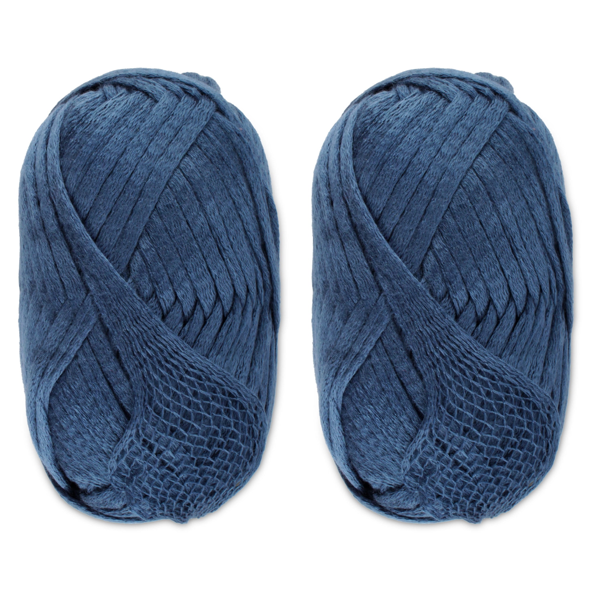 JubileeYarn Mesh Fishnet Yarn - Chunky Acrylic - 200g/Skein - Blue - 2 ...