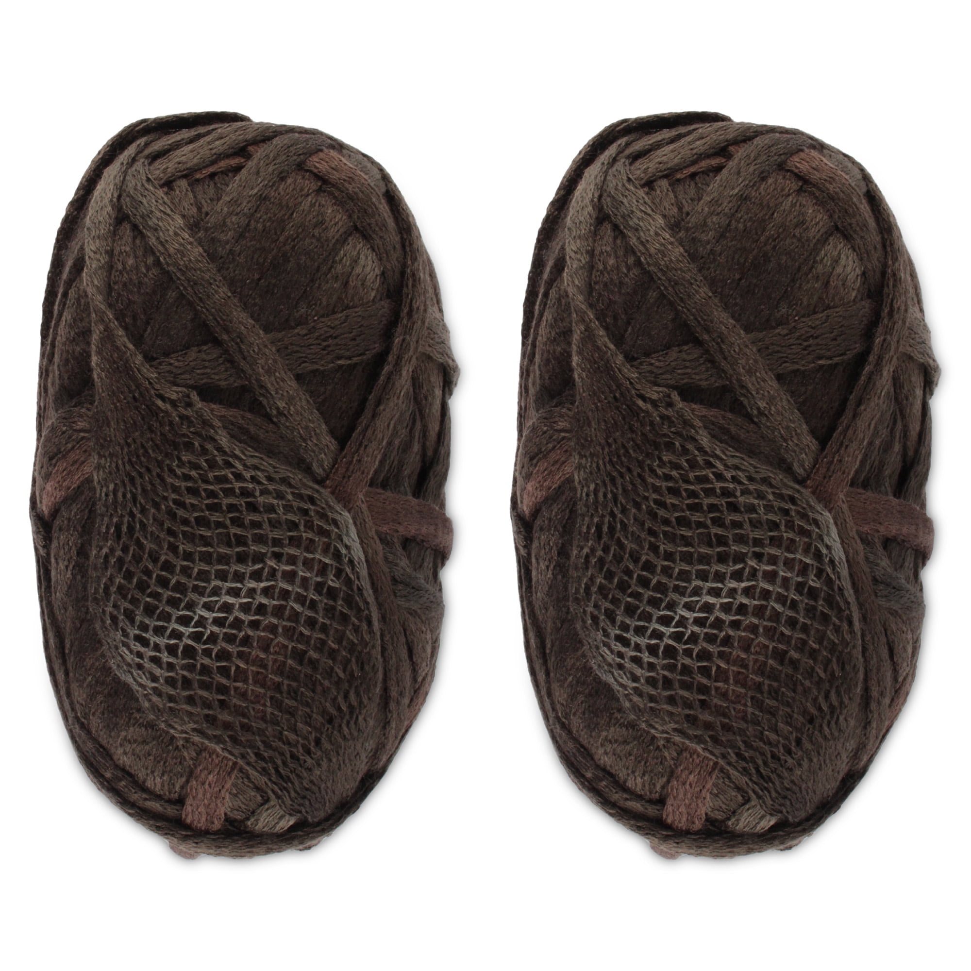 JubileeYarn Mesh Fishnet Yarn - Chunky Acrylic - 200g/Skein - Brown - 2 ...