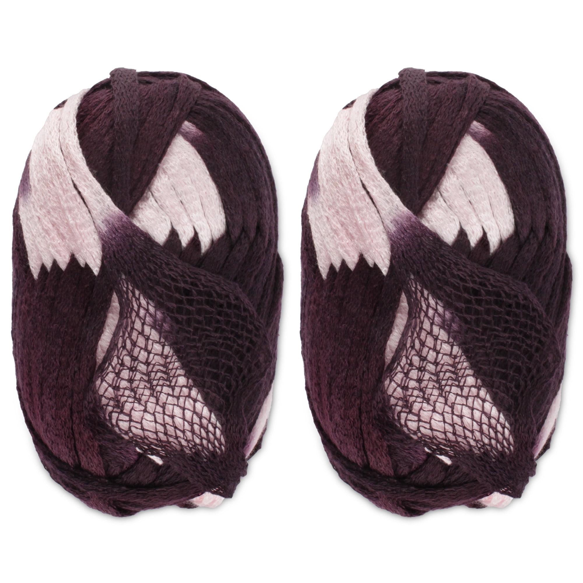 JubileeYarn Mesh Fishnet Yarn - Chunky Acrylic - 200g/Skein - Pink Plum ...
