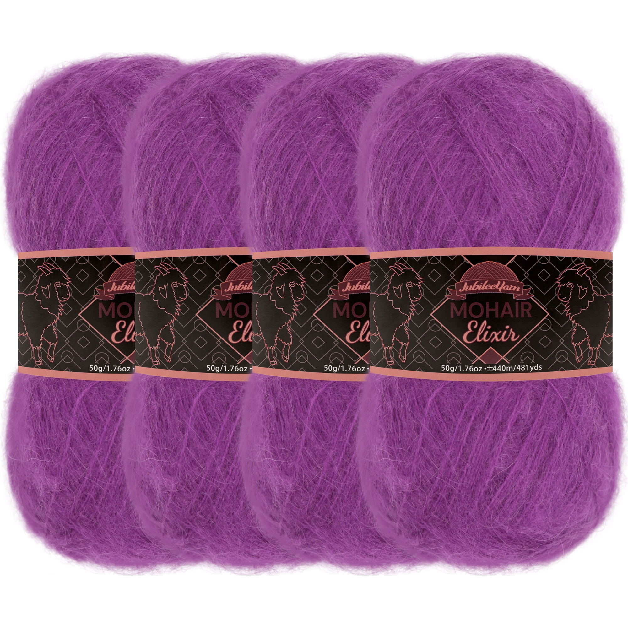 JubileeYarn Mohair Elixir Yarn - 50g/Skein Baby Wool Blend ...