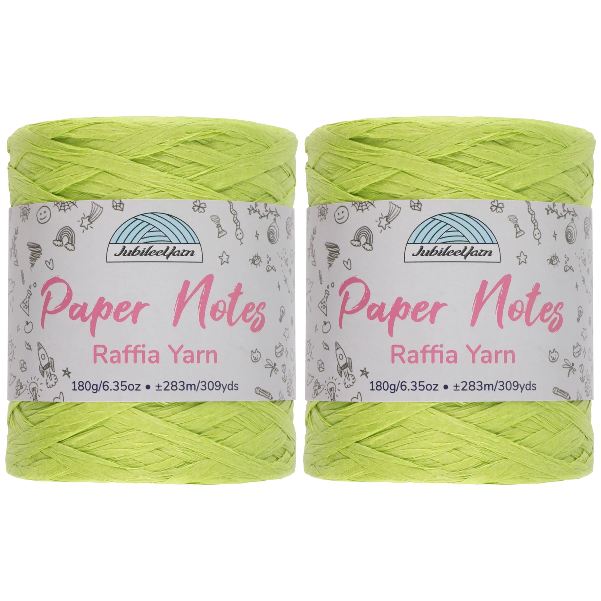 JubileeYarn Paper Notes Yarn - 180g/Cone Worsted Paper - Frogger - 2 ...