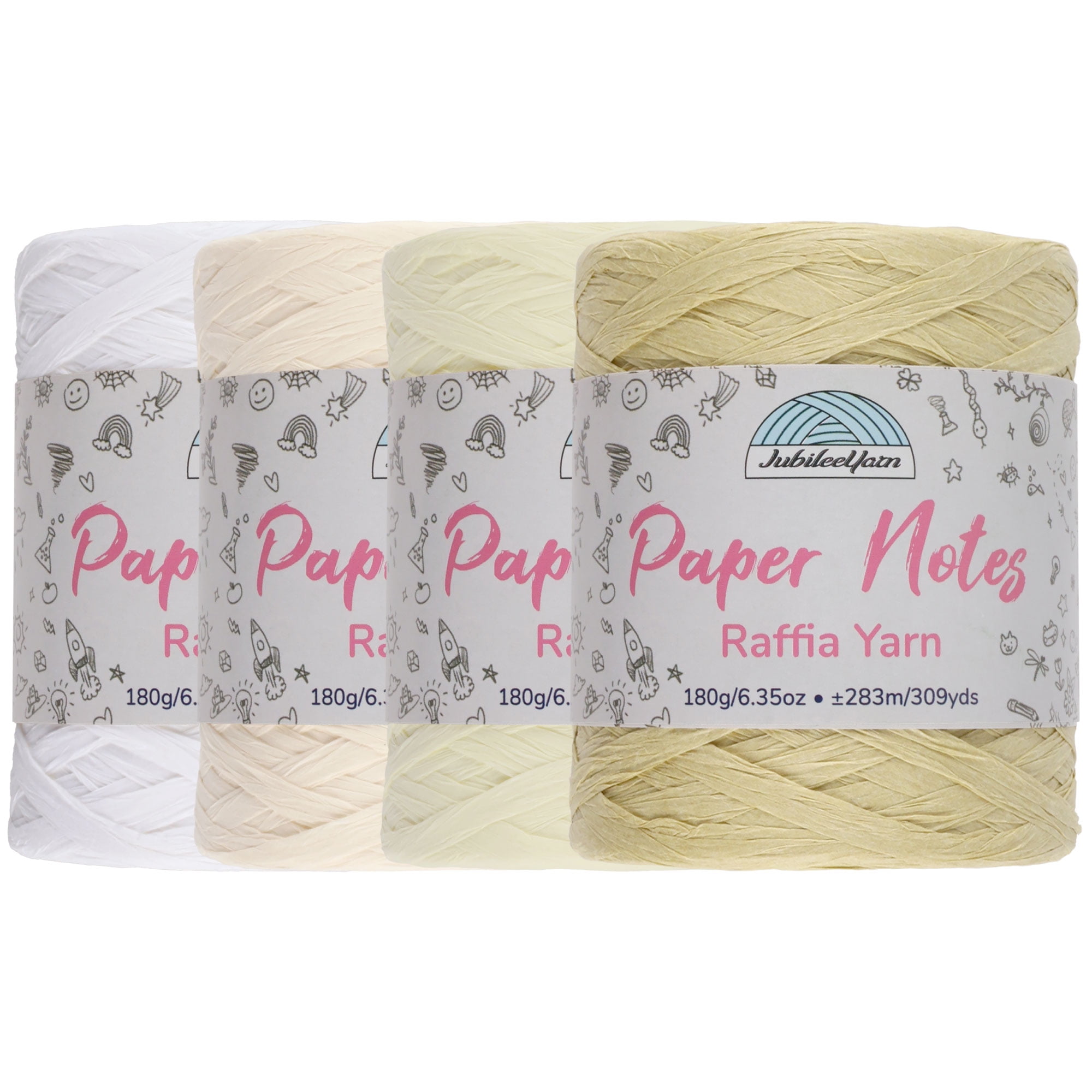 JubileeYarn Paper Notes Yarn - 180g/Cone Worsted Paper - Shades of ...