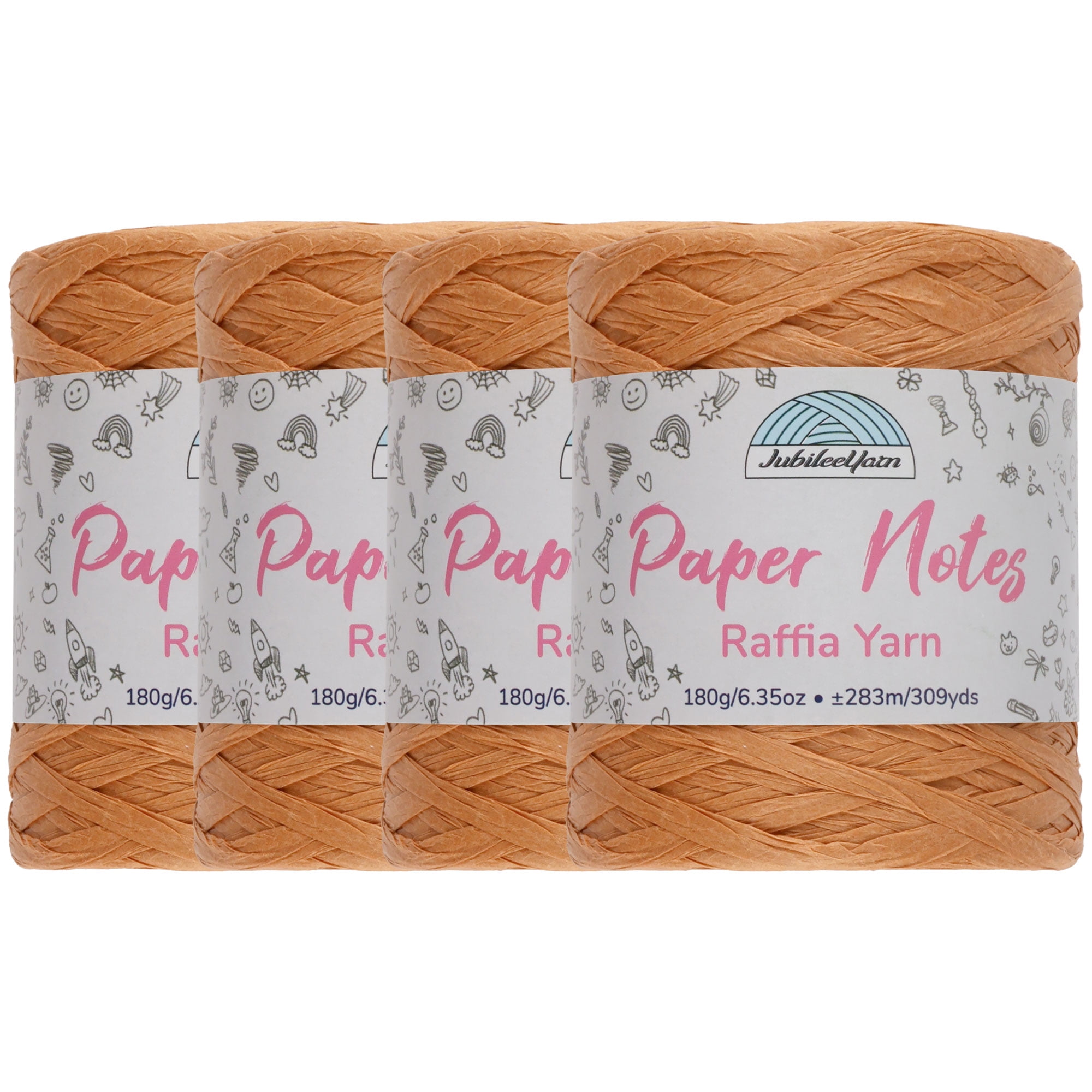 JubileeYarn Paper Notes Yarn - 180g/Cone Worsted Paper - Sriracha - 4 ...