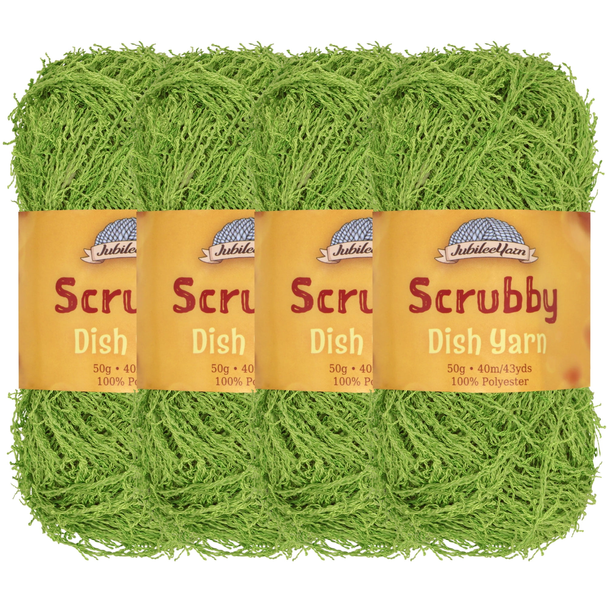 JubileeYarn Scrubby Dish Yarn - 50g/Skein Dishcloth Polyester - Lime ...