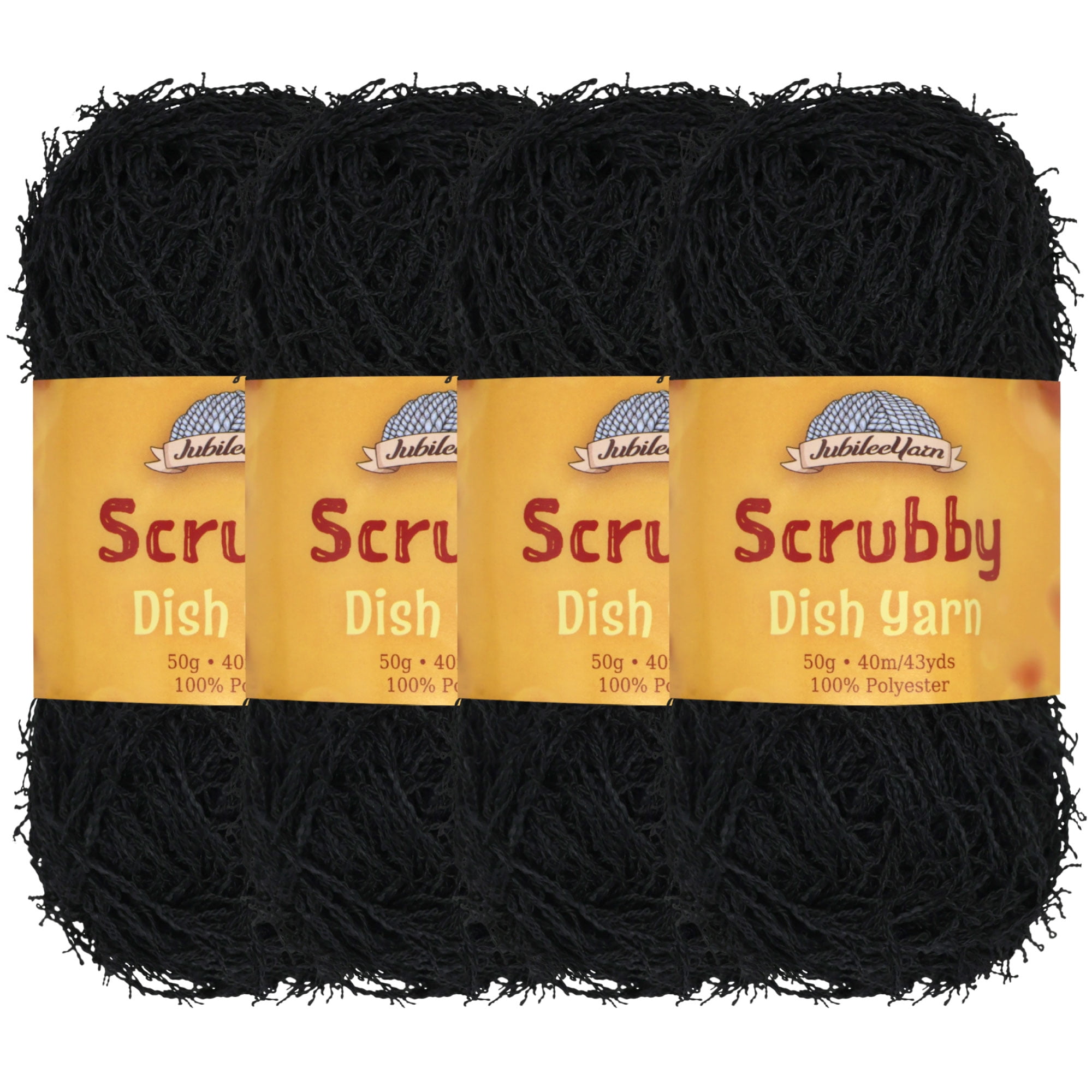 JubileeYarn Crochet Scrubby Dish Yarn - 100% Polyester Dishcloth - 50g ...