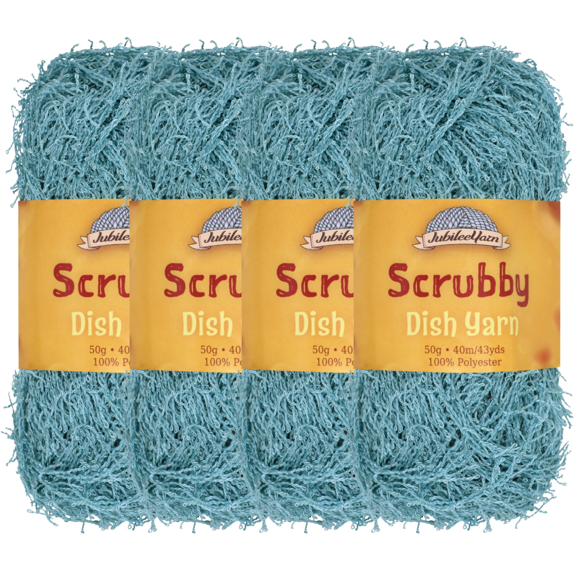 JubileeYarn Scrubby Dish Yarn - 50g/Skein Dishcloth Polyester - Celadon ...