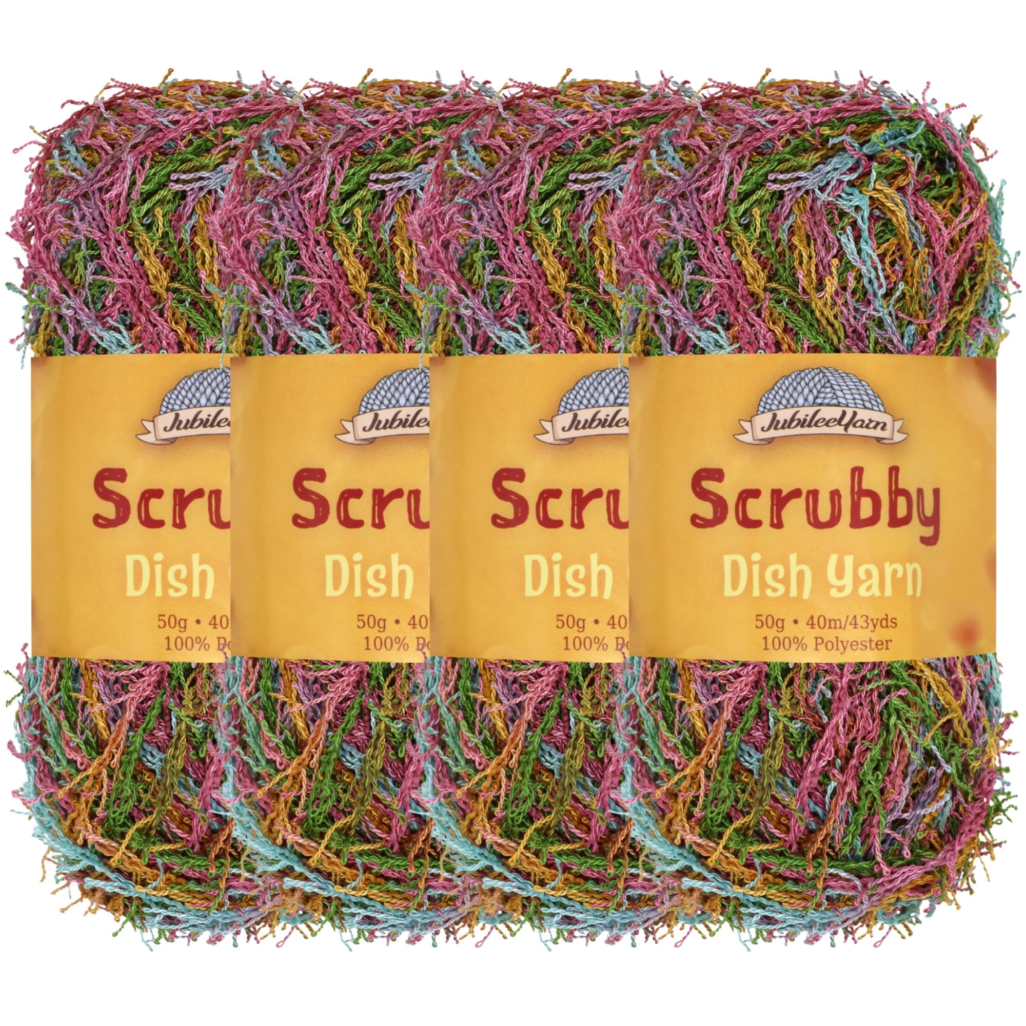 JubileeYarn Scrubby Dish Yarn - Dishcloth Polyester - 50g/Skein ...
