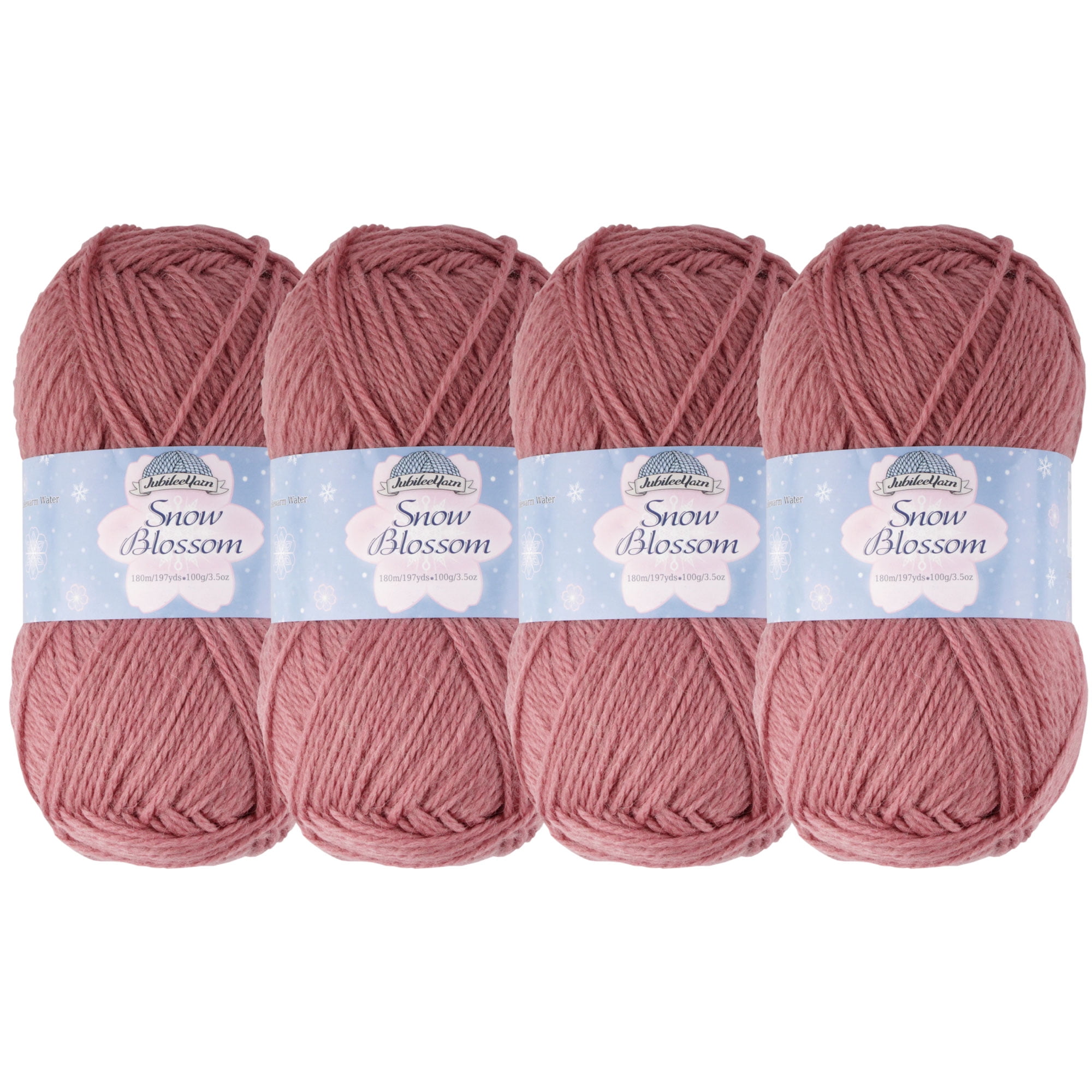 JubileeYarn Snow Blossom Yarn - DK Superwash Wool - Mulberry - 4 Skeins ...