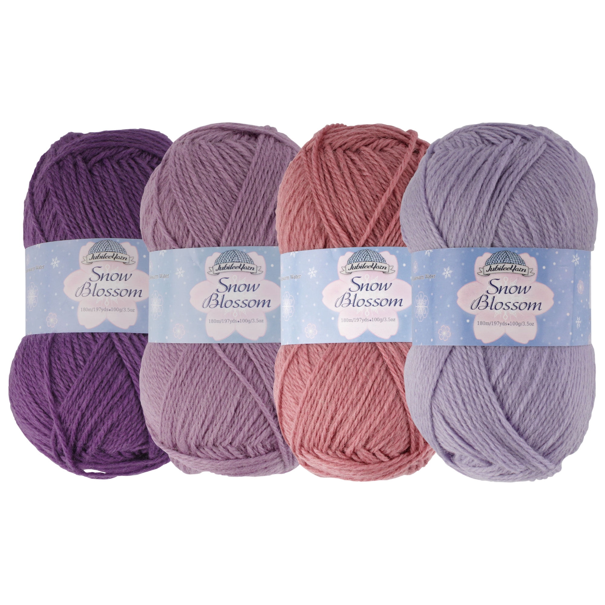 JubileeYarn Snow Blossom Yarn - DK Superwash Wool - Shades of Purple ...