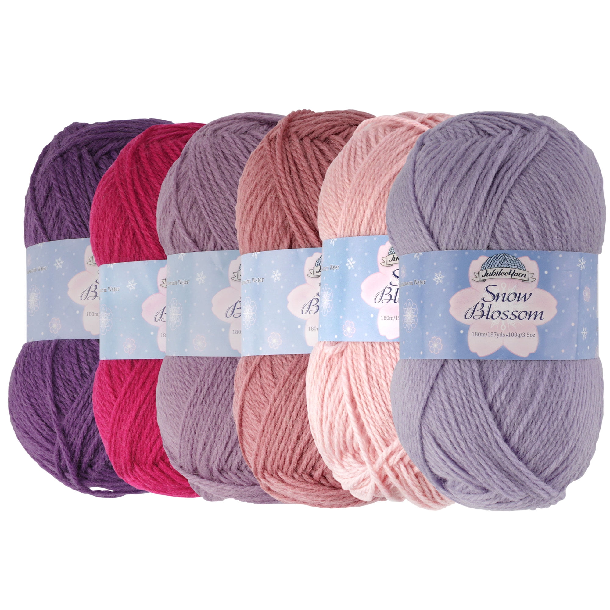 JubileeYarn Snow Blossom Yarn - DK Superwash Wool - Wintry Posy ...