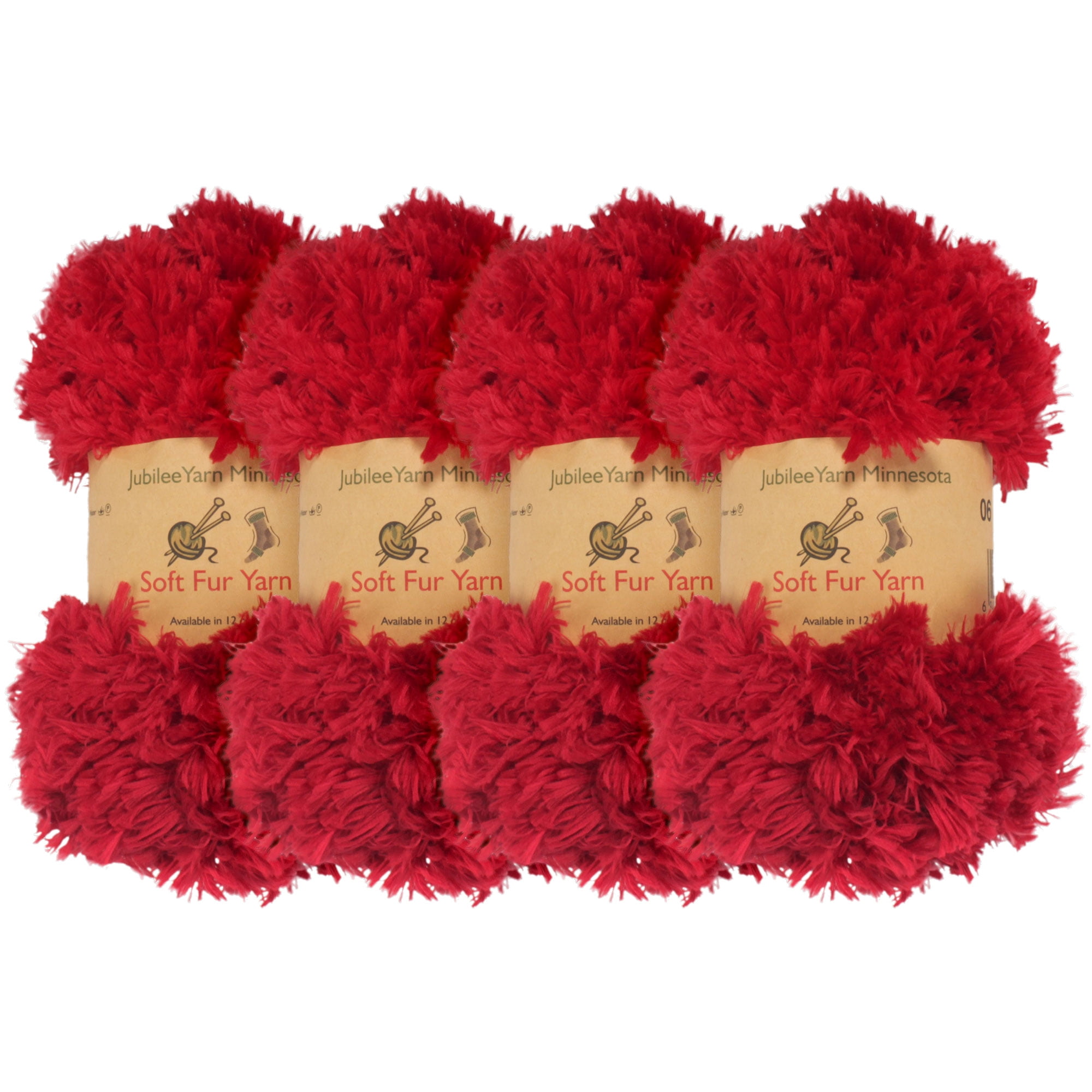 JubileeYarn Soft Fur Yarn - Polyester Bulky Weight - 100g/Skein - Dark ...