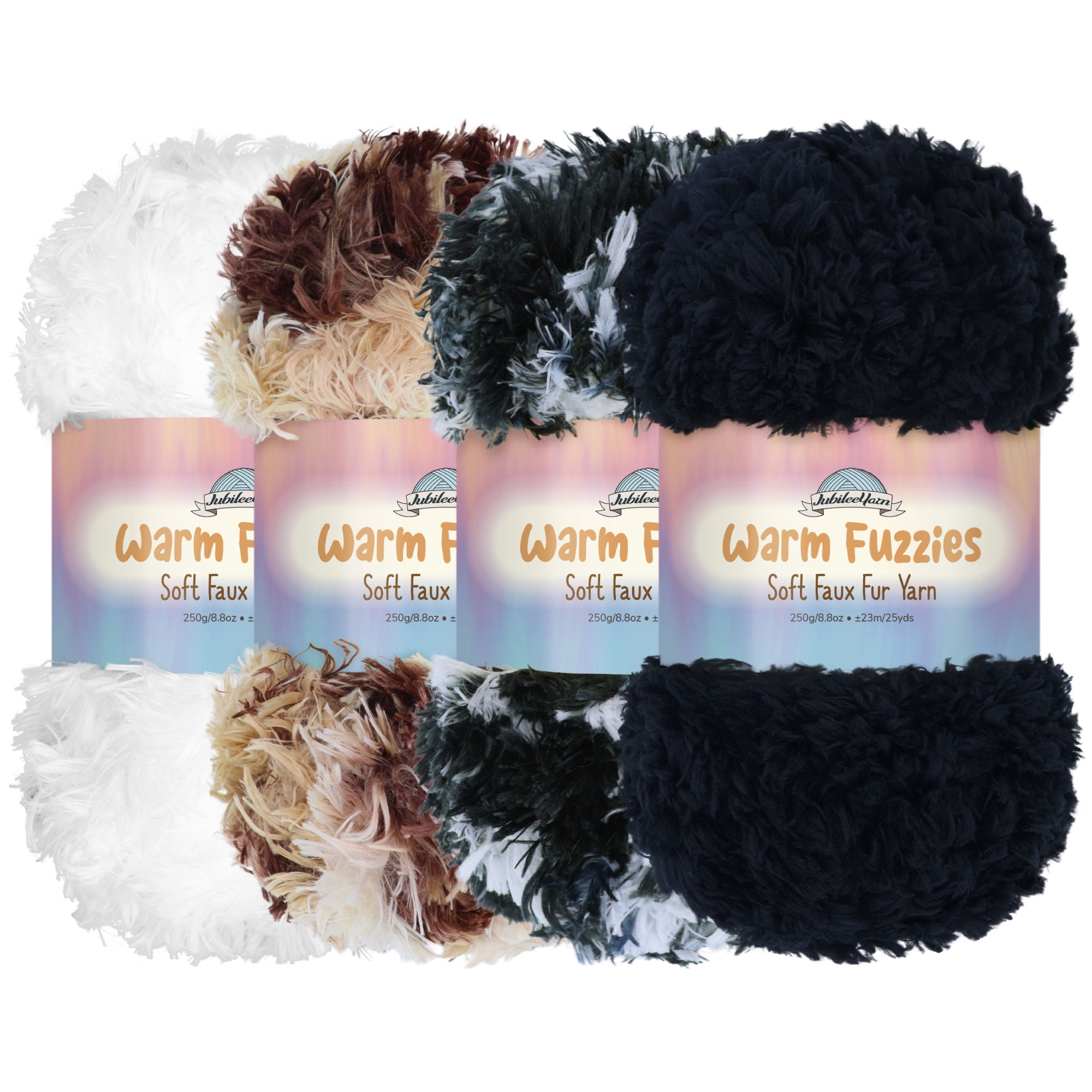 JubileeYarn Warm Fuzzies Soft Faux Fur Yarn - Polyester Bulky Weight ...