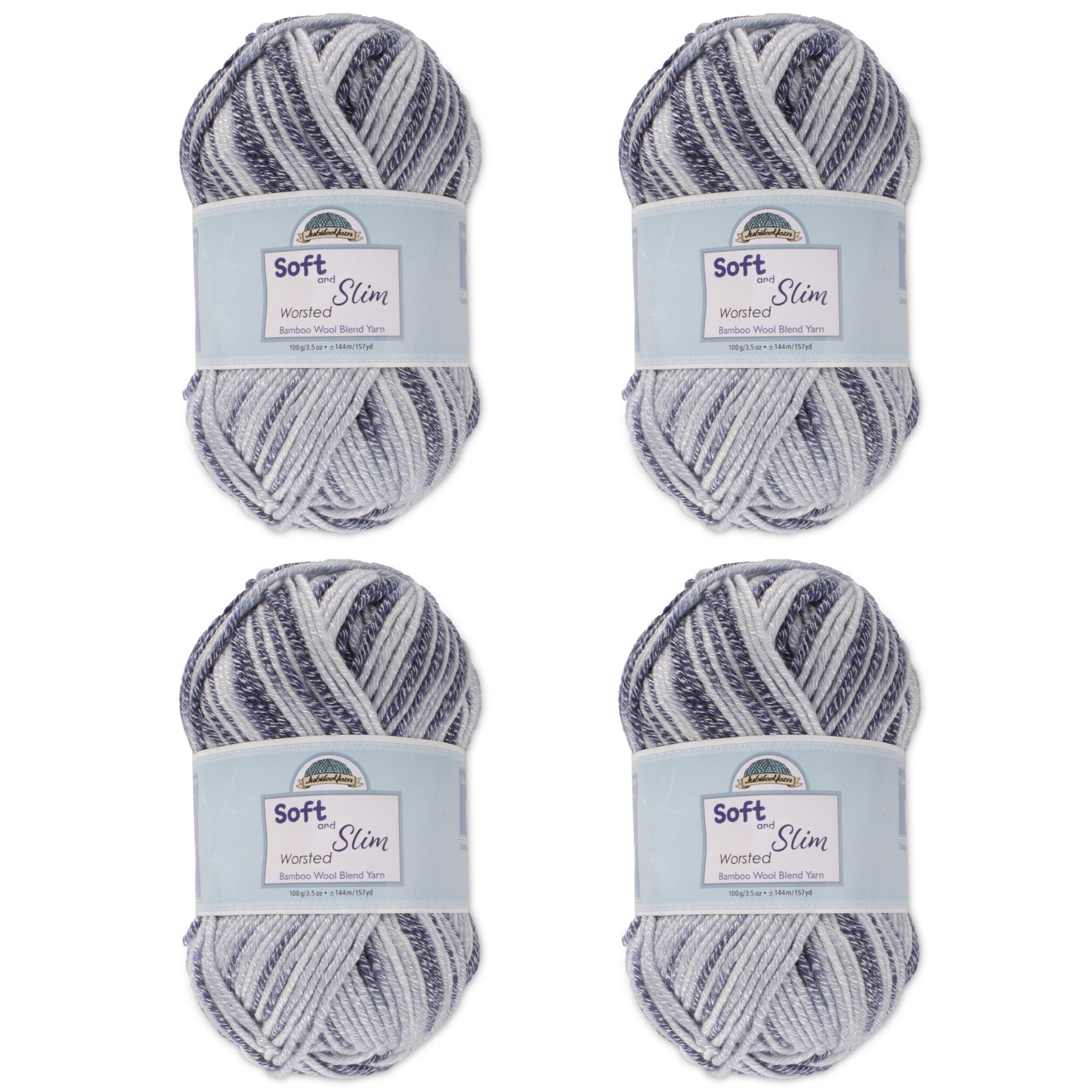 JubileeYarn Soft and Slim Worsted Bamboo Wool Blend Yarn - Pegasus ...