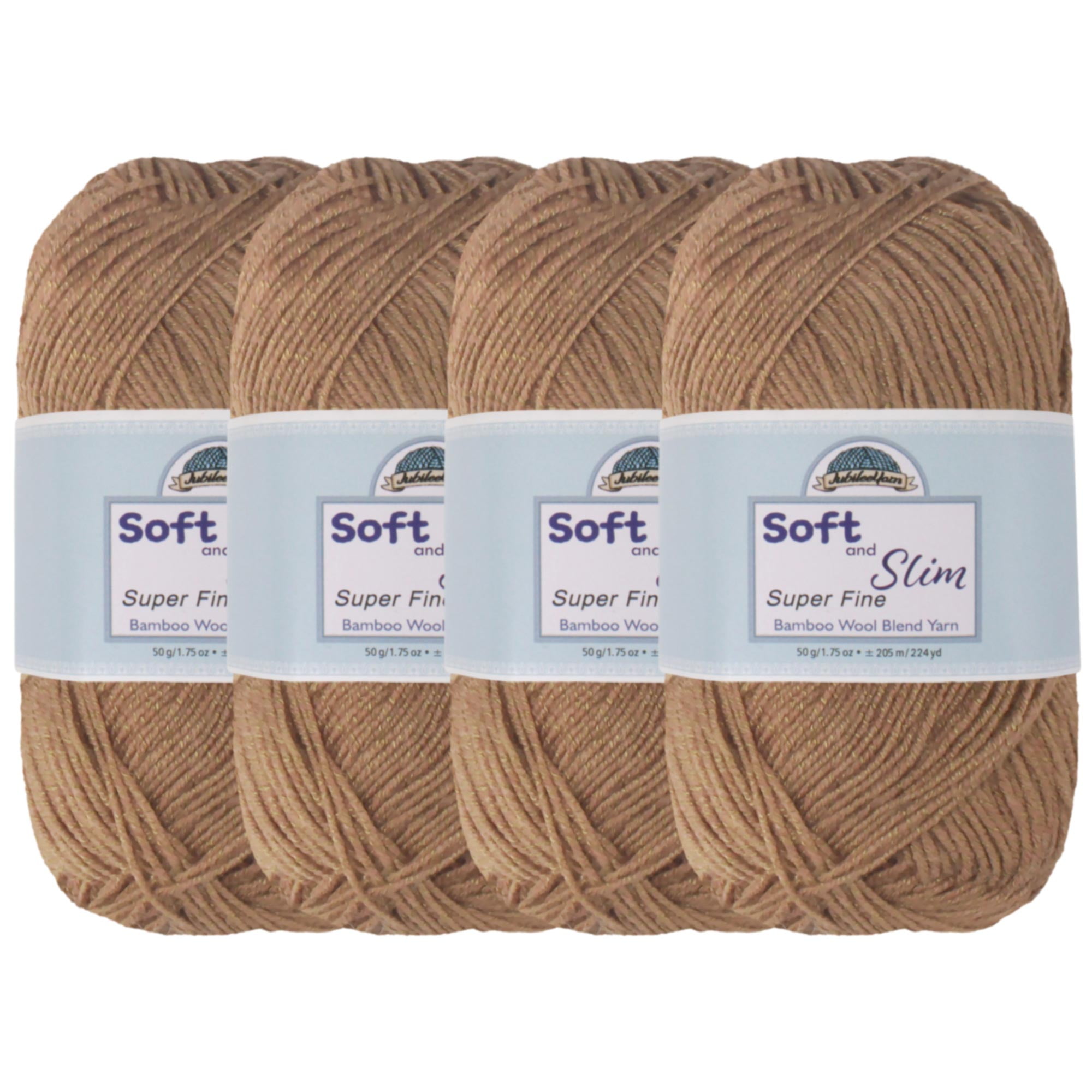 JubileeYarn Soft and Slim Yarn - 50g/Skein Bamboo Rayon Wool Blend ...