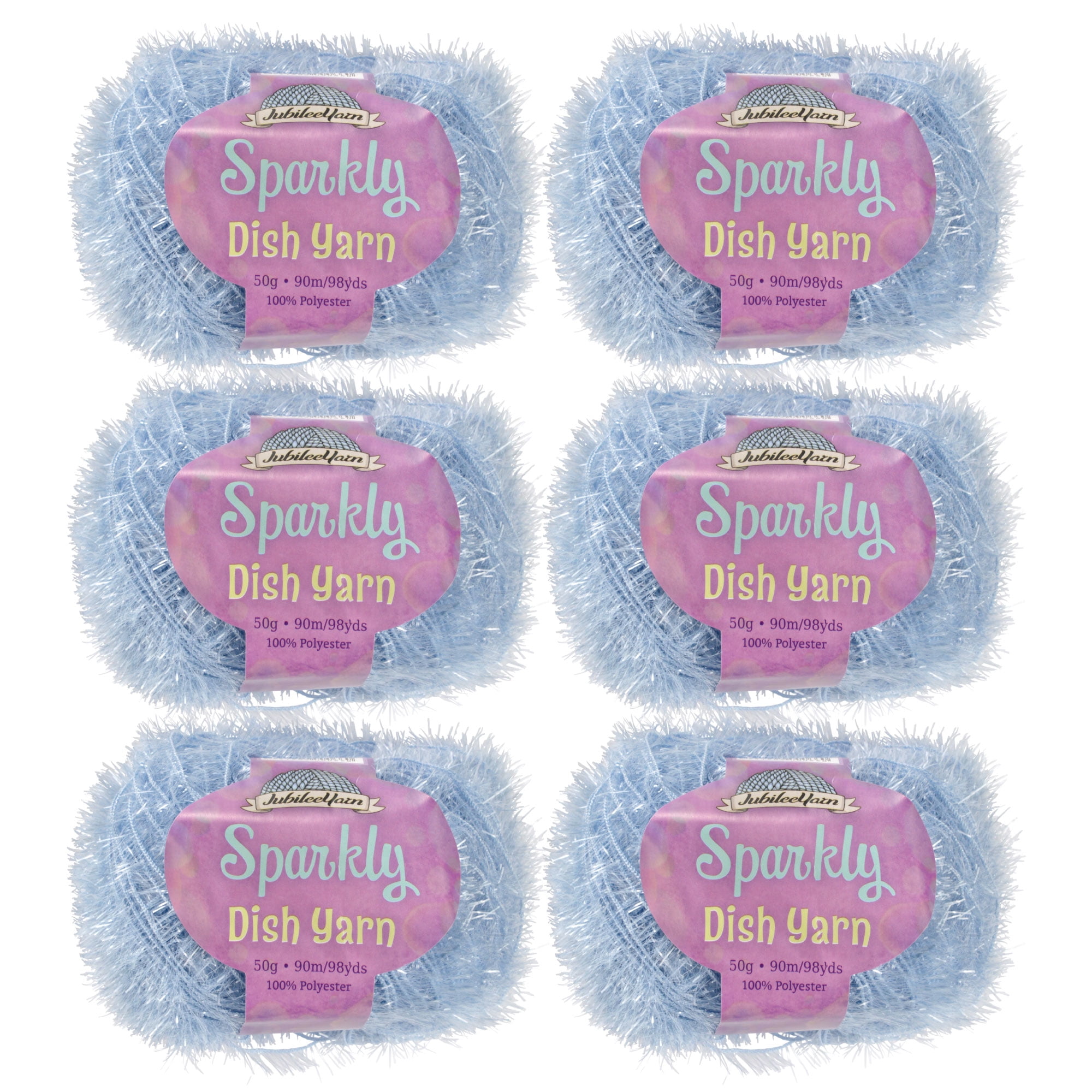 JubileeYarn Sparkly Dish Scrubby Yarn - Worsted Weight - 50g/Skein - 03 ...